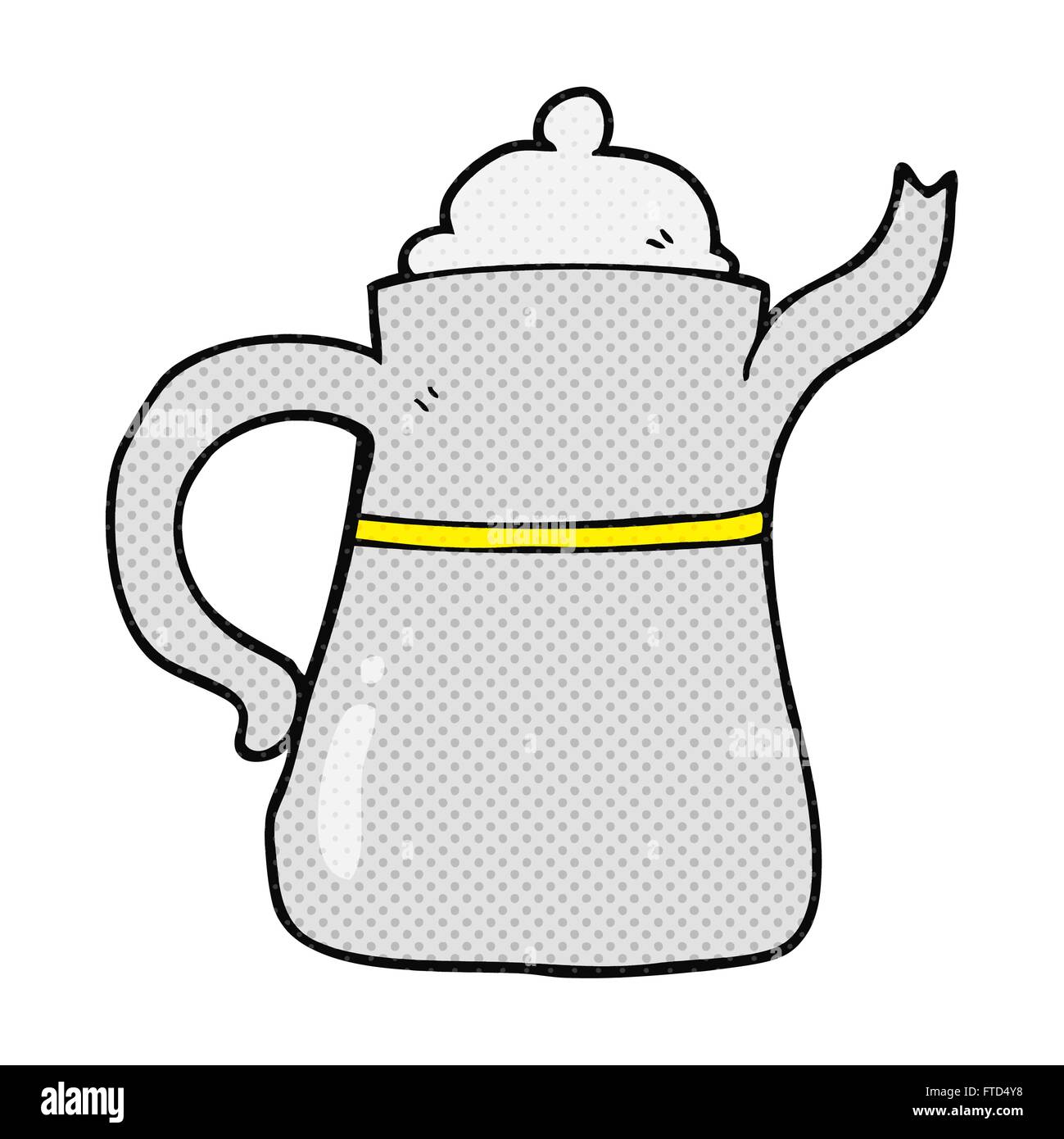freehand drawn cartoon coffee pot Stock Vector Image & Art - Alamy