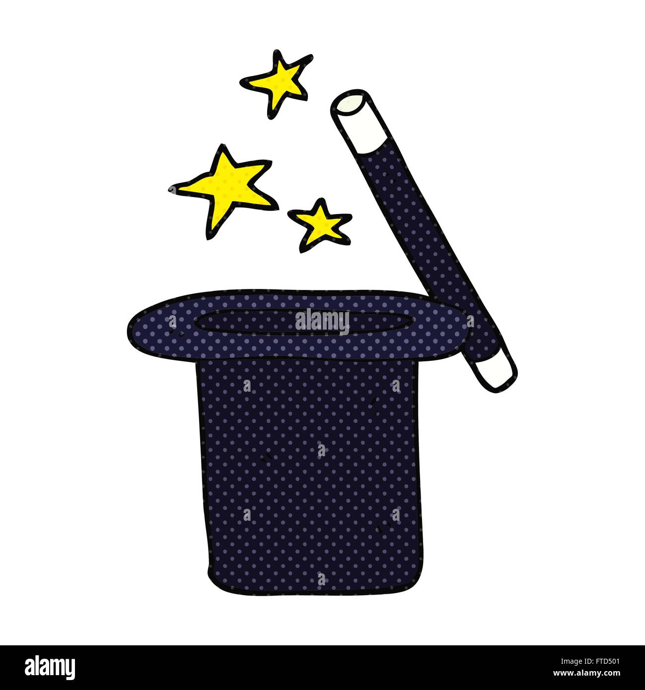 freehand drawn cartoon magician's top hat Stock Vector Image & Art - Alamy