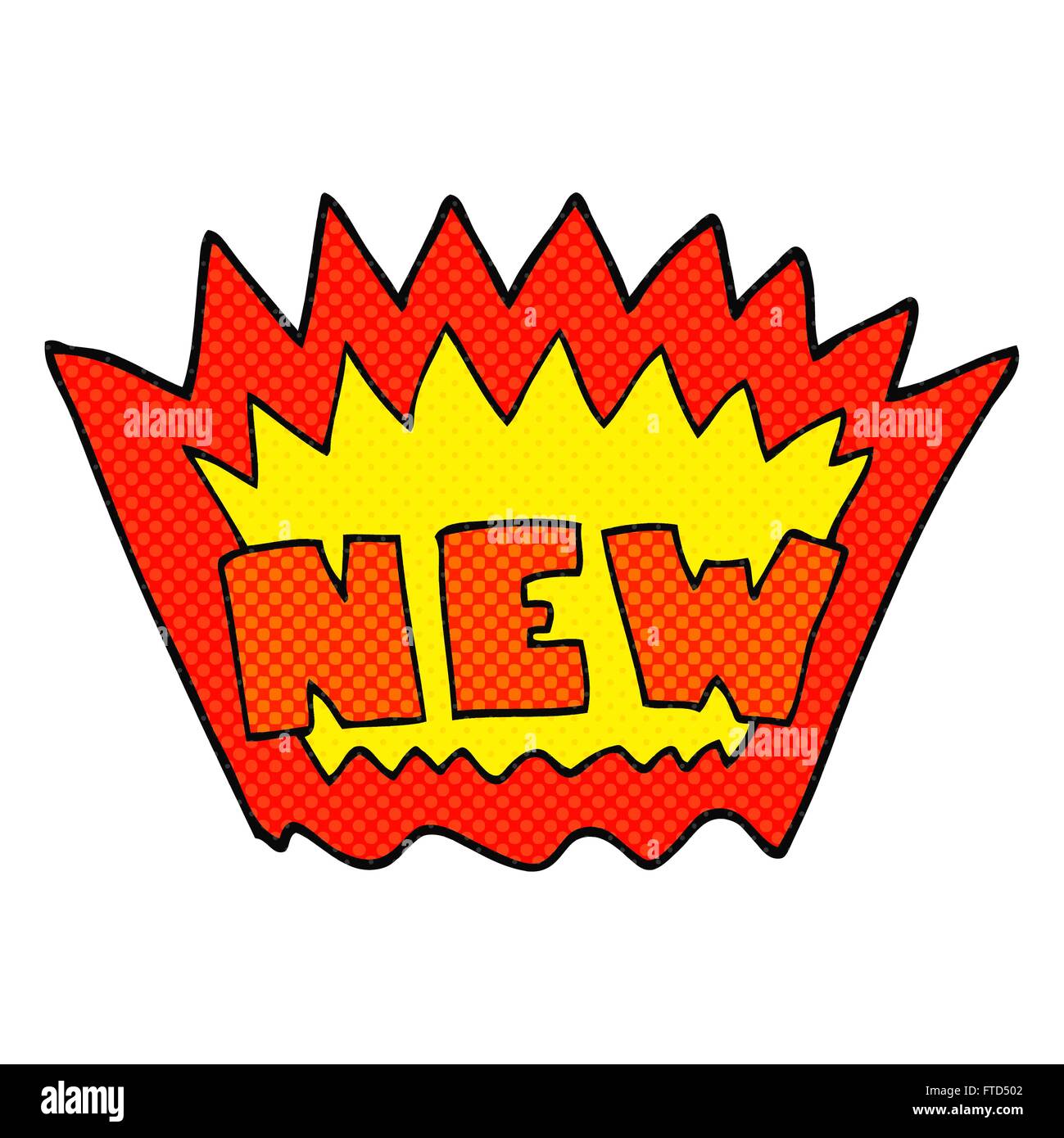 freehand drawn cartoon NEW symbol Stock Vector Image & Art - Alamy