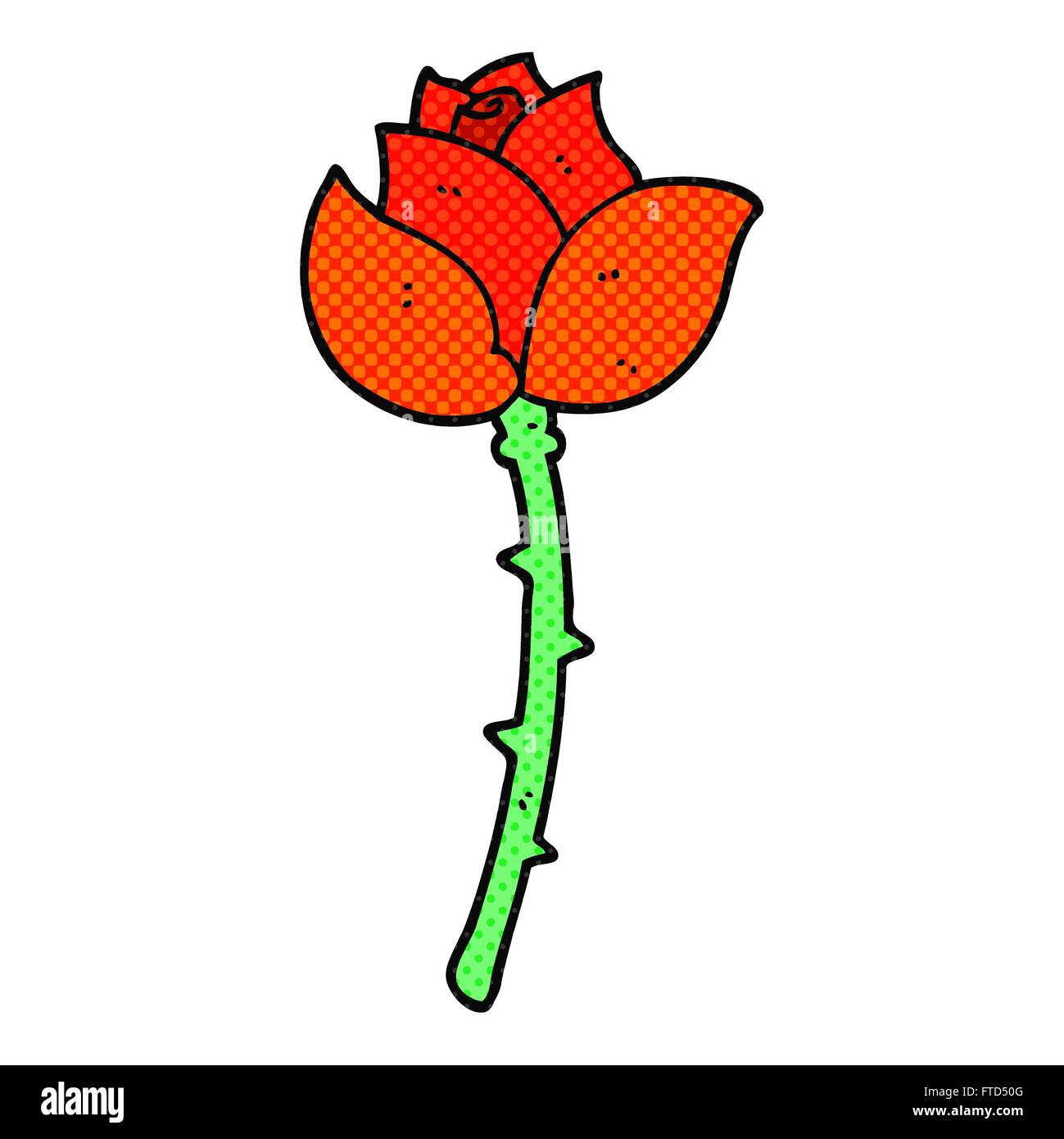 freehand drawn cartoon rose Stock Vector Image & Art - Alamy