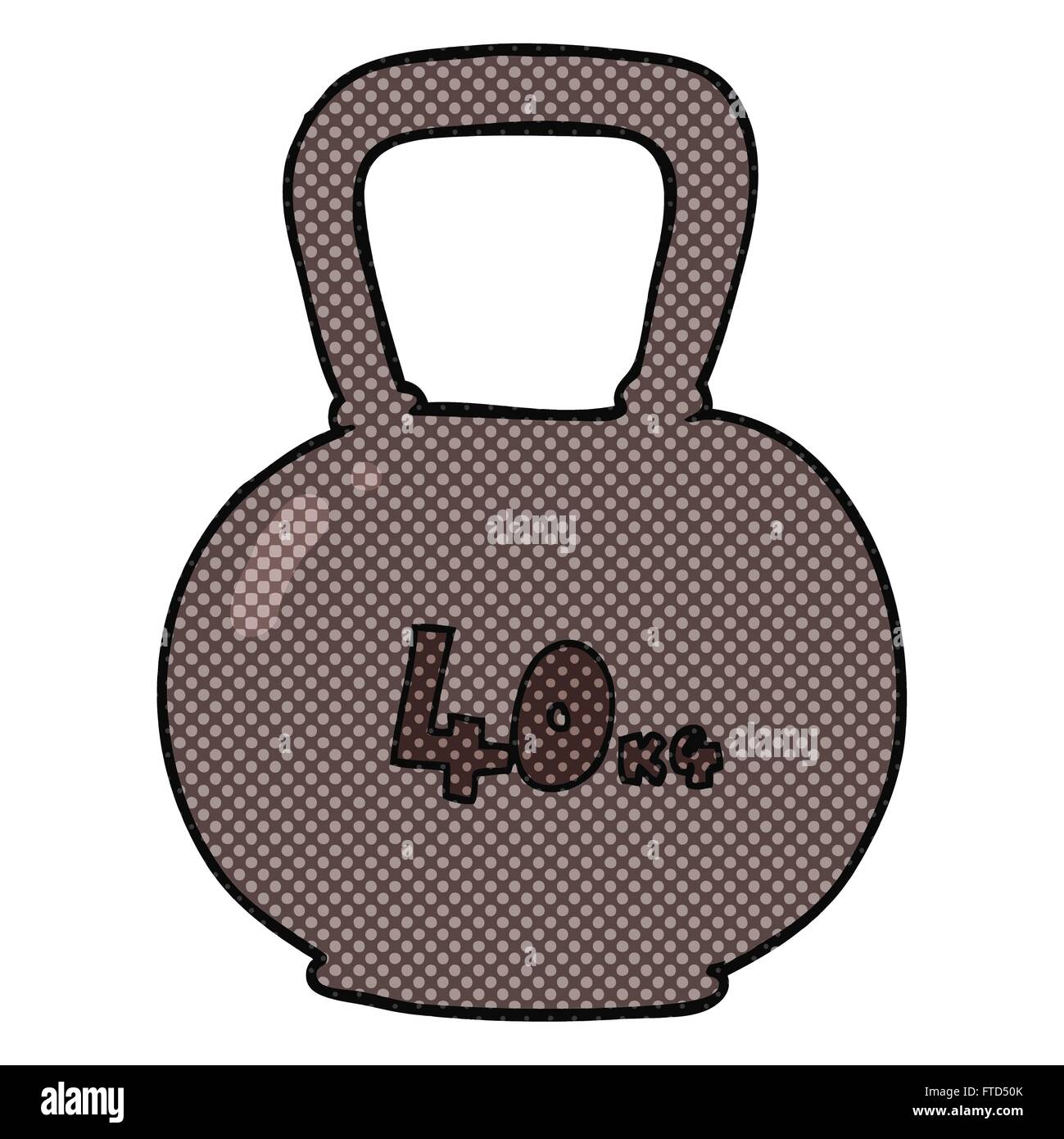 freehand drawn cartoon 40kg kettle bell weight Stock Vector Image & Art ...