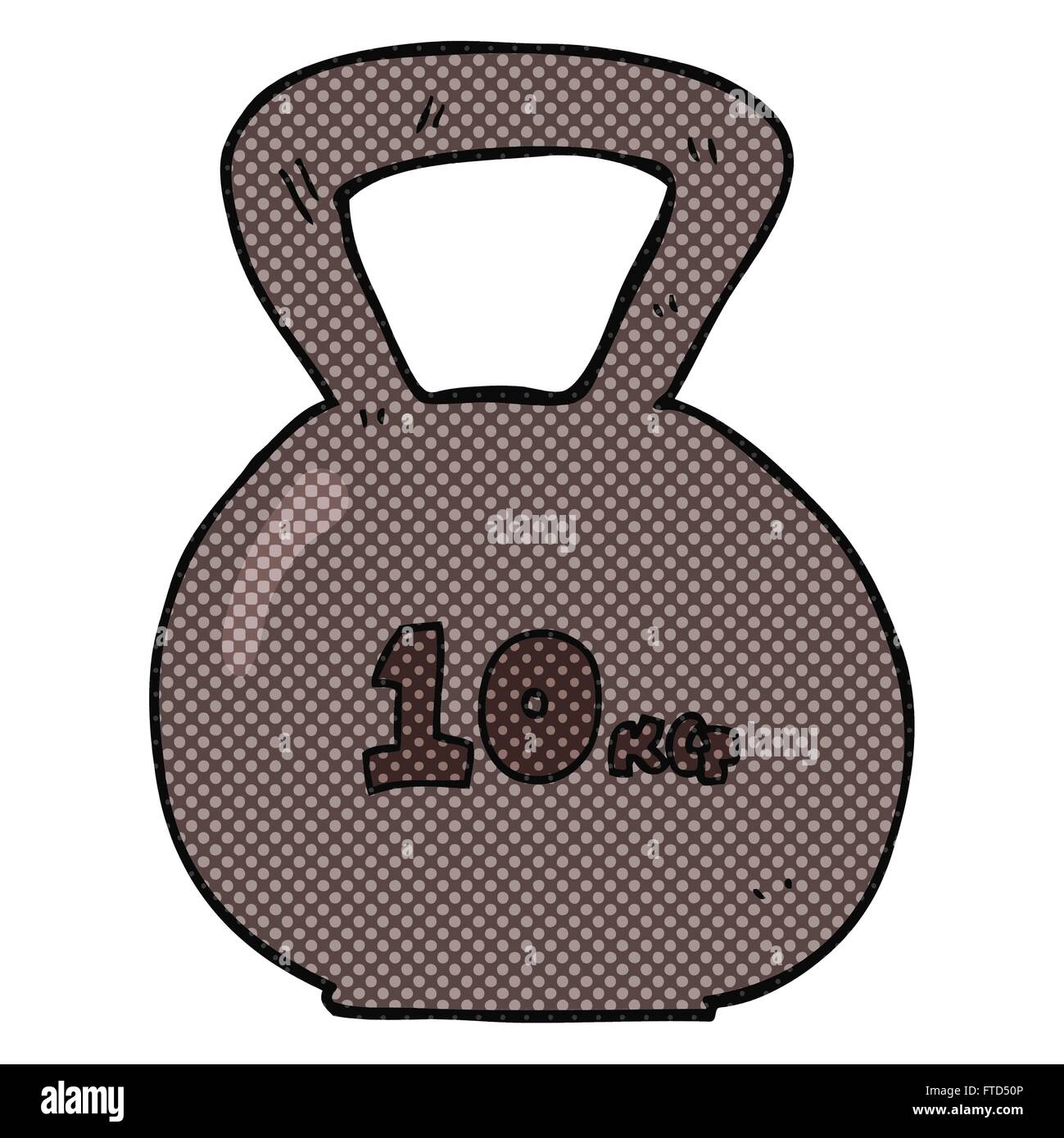 freehand drawn cartoon 10kg kettle bell weight Stock Vector Image & Art ...