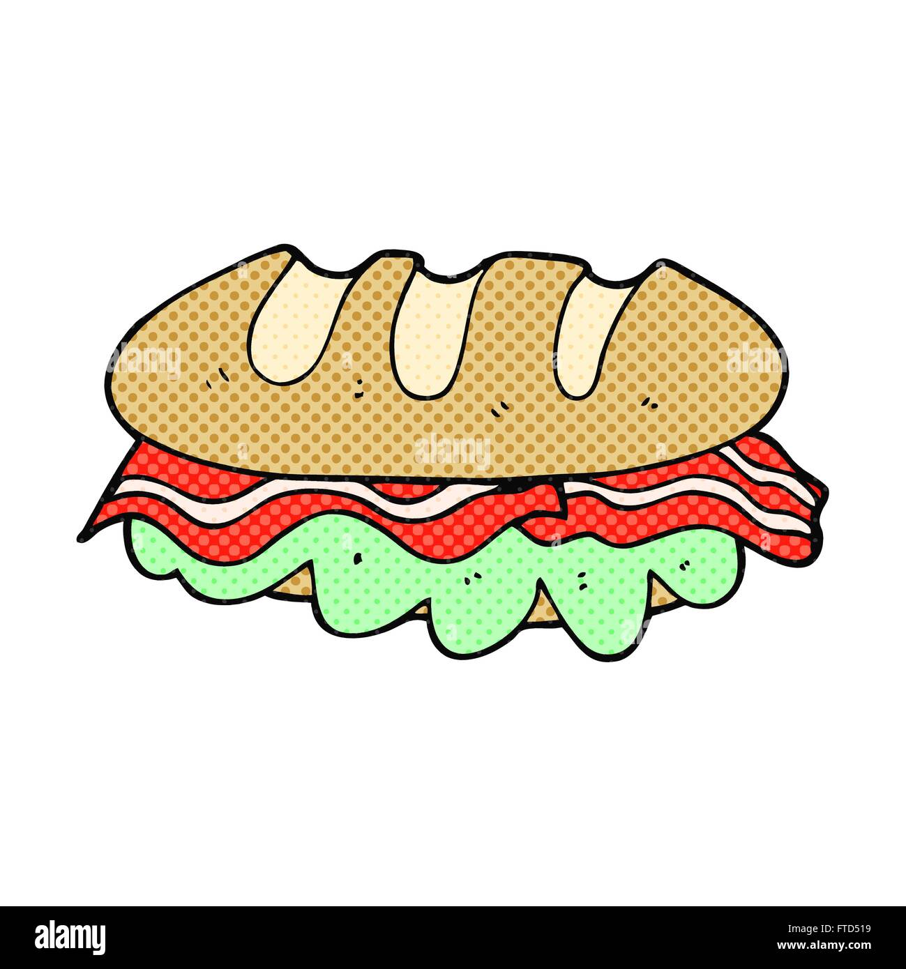 freehand drawn cartoon huge sandwich Stock Vector Image & Art - Alamy
