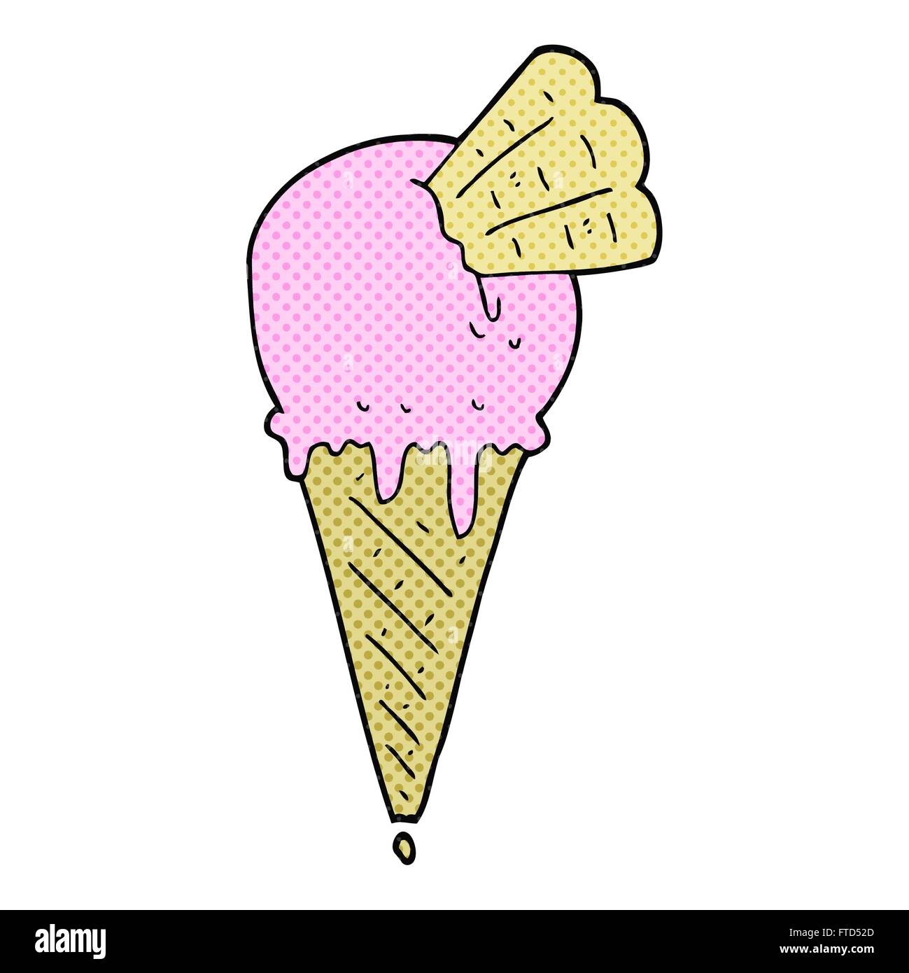 freehand drawn cartoon ice cream cone Stock Vector Image & Art - Alamy