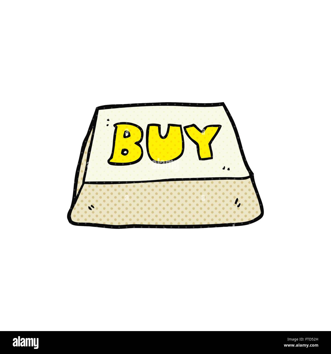 freehand drawn cartoon computer key buy symbol Stock Vector Image & Art ...