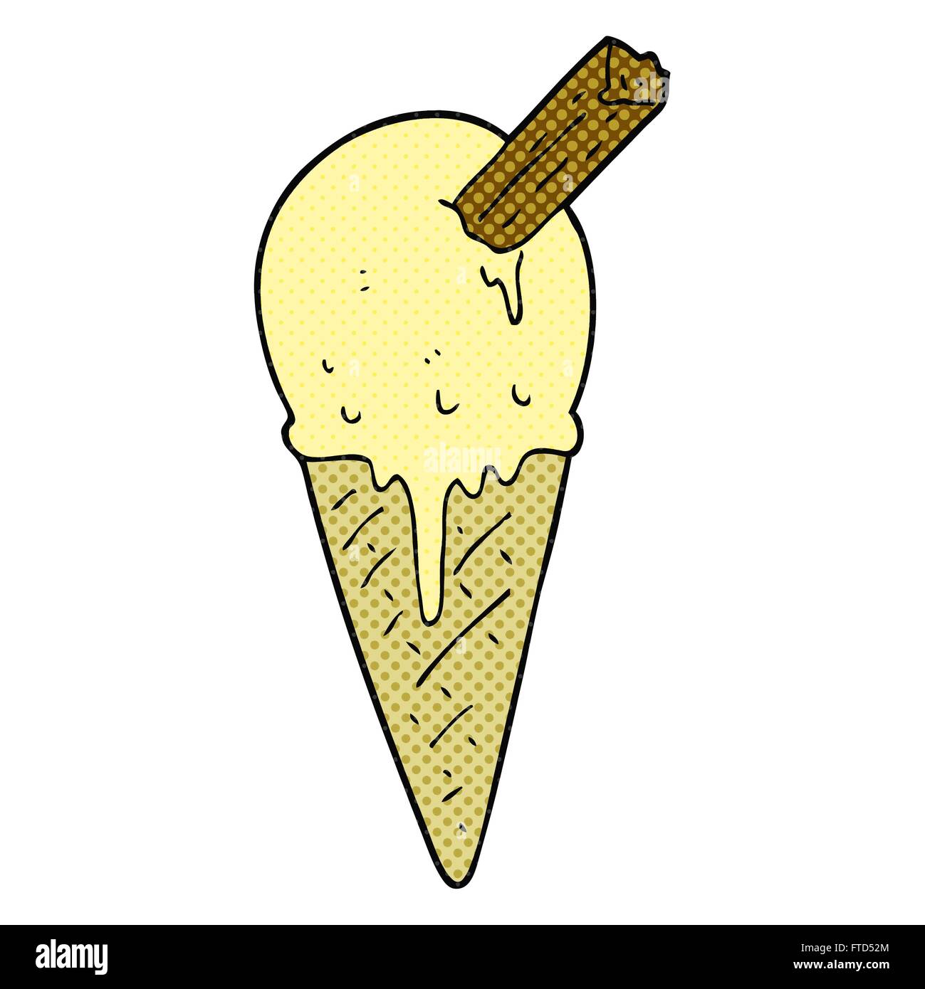 freehand drawn cartoon ice cream cone Stock Vector Image & Art - Alamy