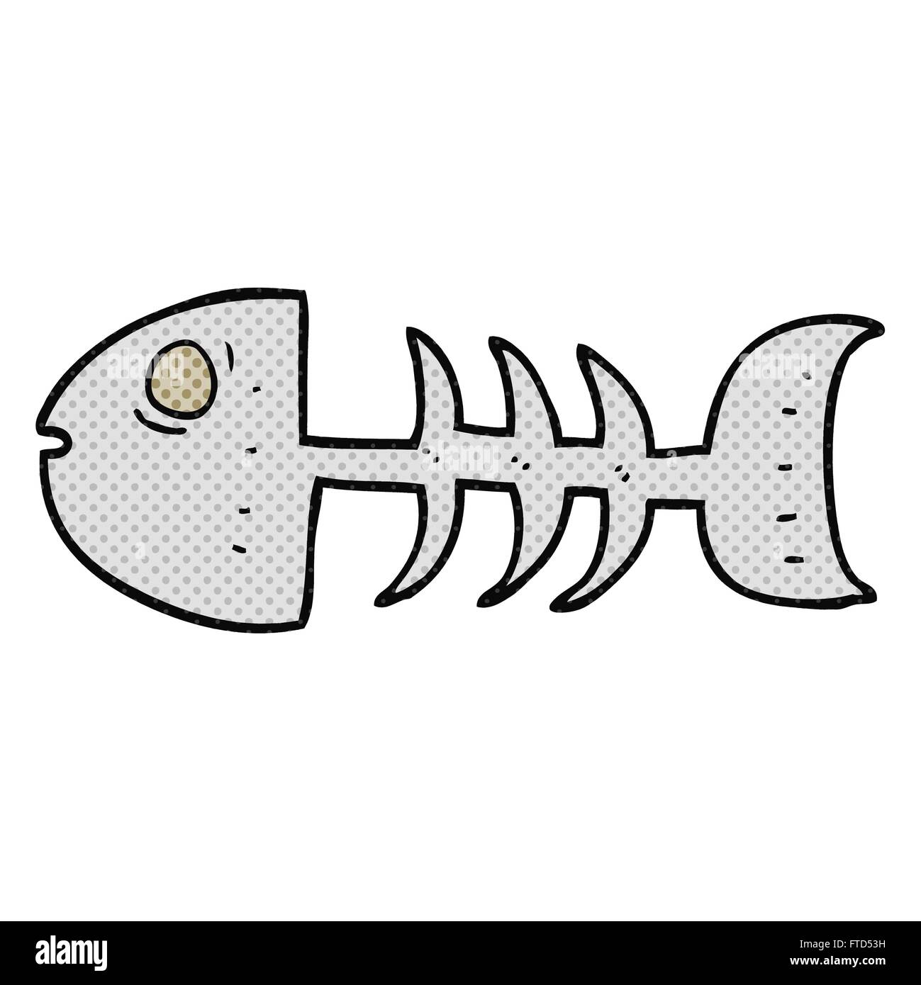 freehand drawn cartoon fish bones Stock Vector Image & Art - Alamy