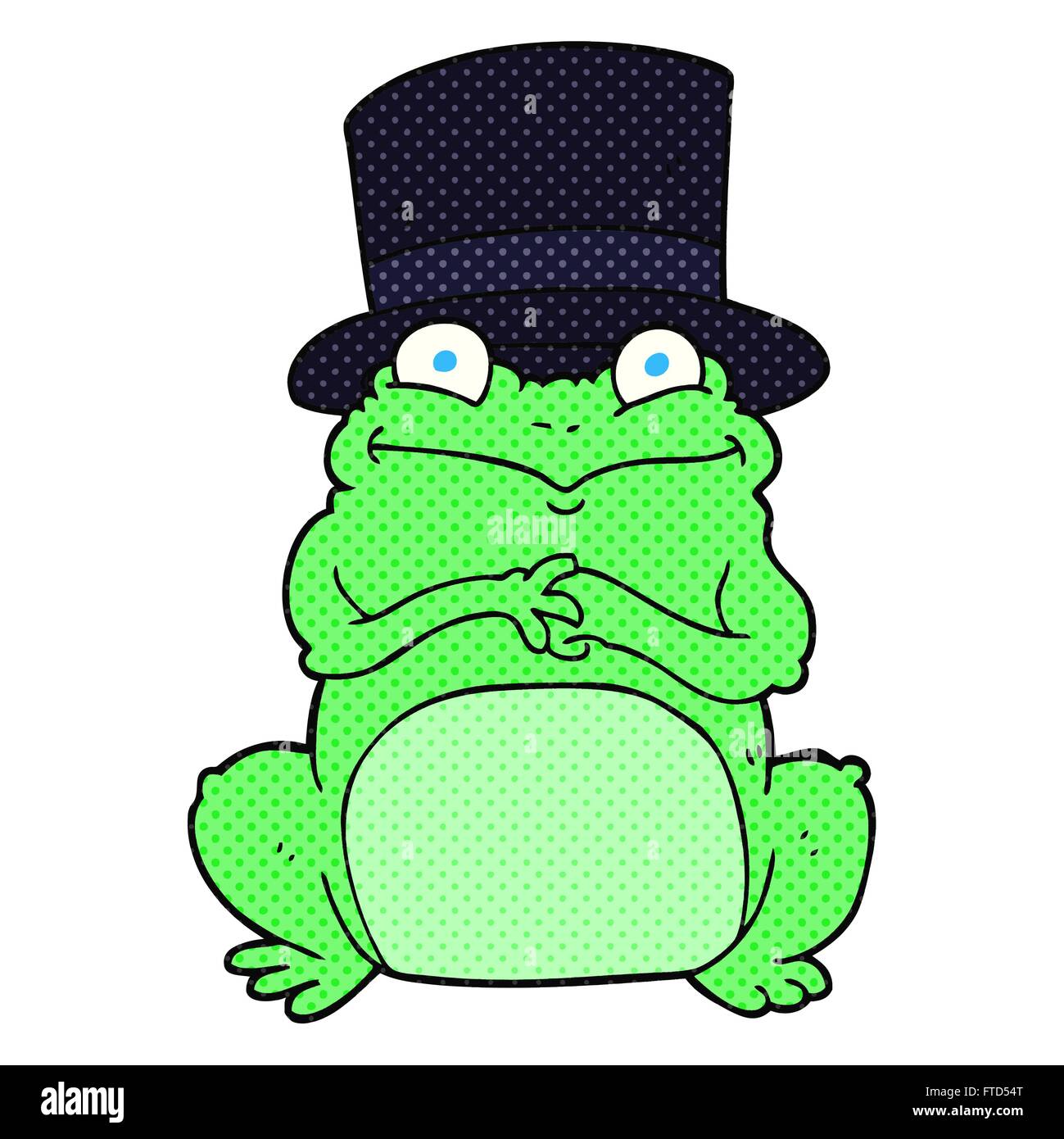 freehand drawn cartoon frog in top hat Stock Vector Image & Art - Alamy