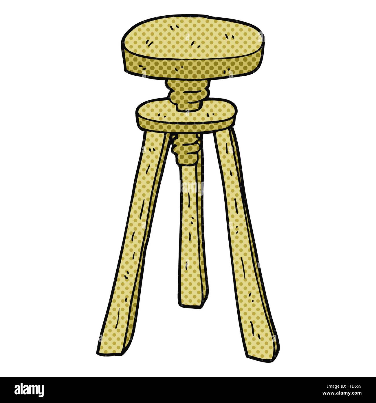 freehand drawn cartoon artist stool Stock Vector Image & Art - Alamy