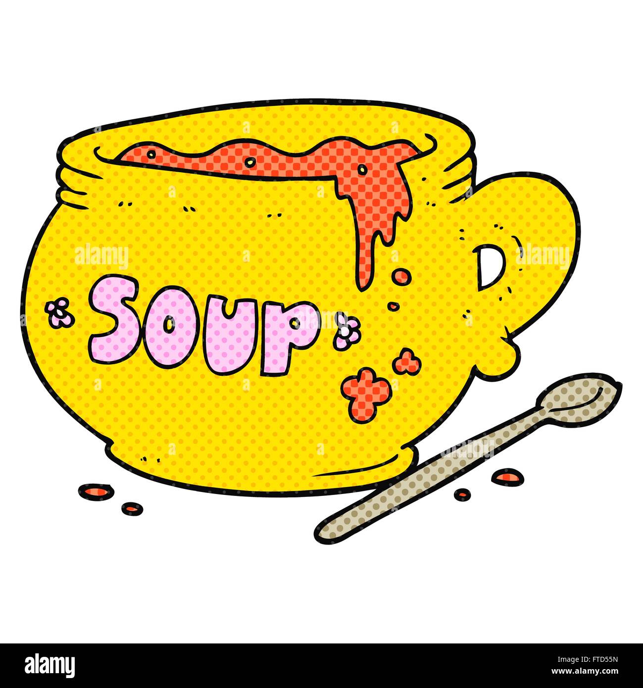 freehand drawn cartoon bowl of soup Stock Vector Image & Art - Alamy