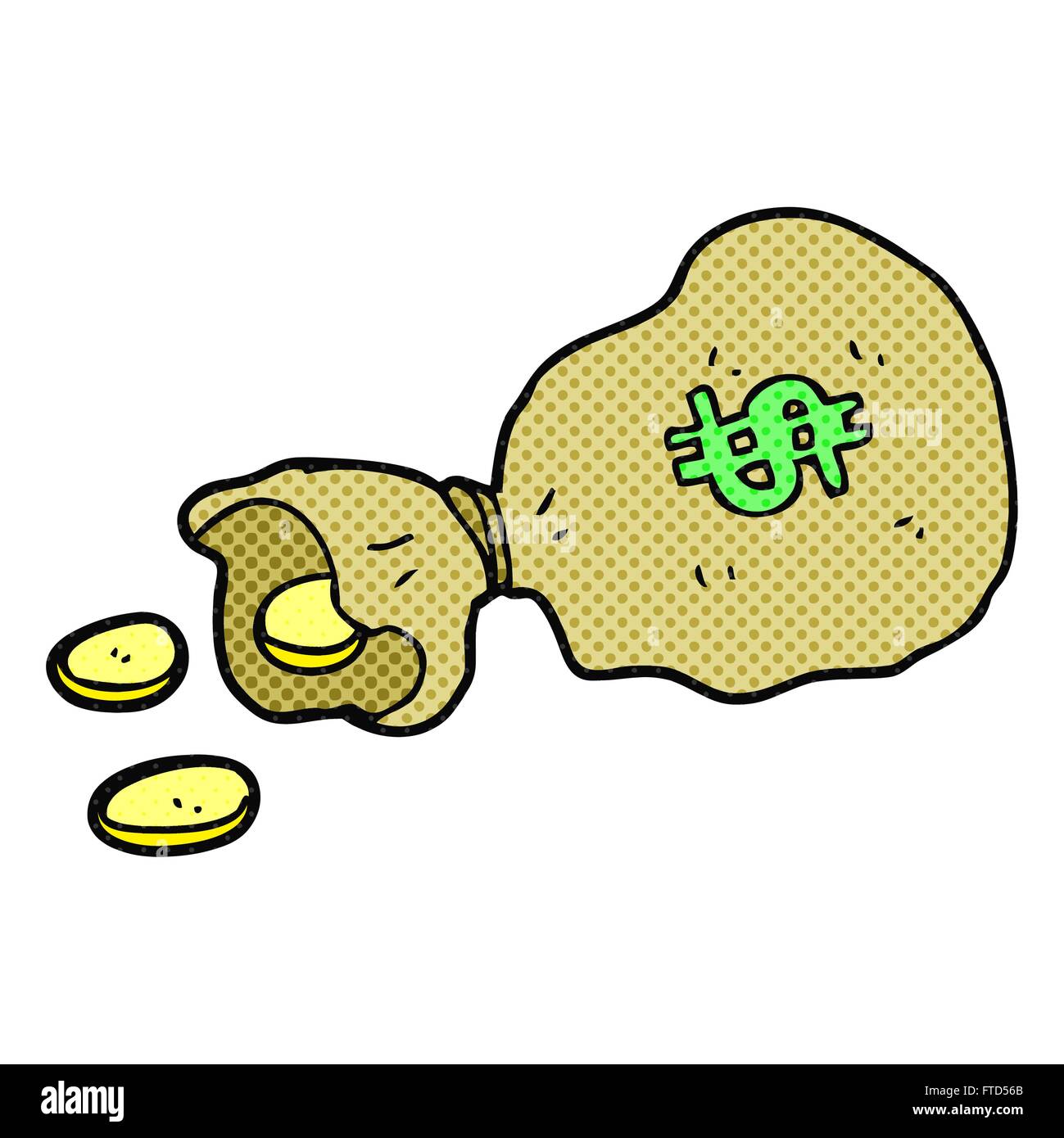 freehand drawn cartoon bag of money Stock Vector Image & Art - Alamy