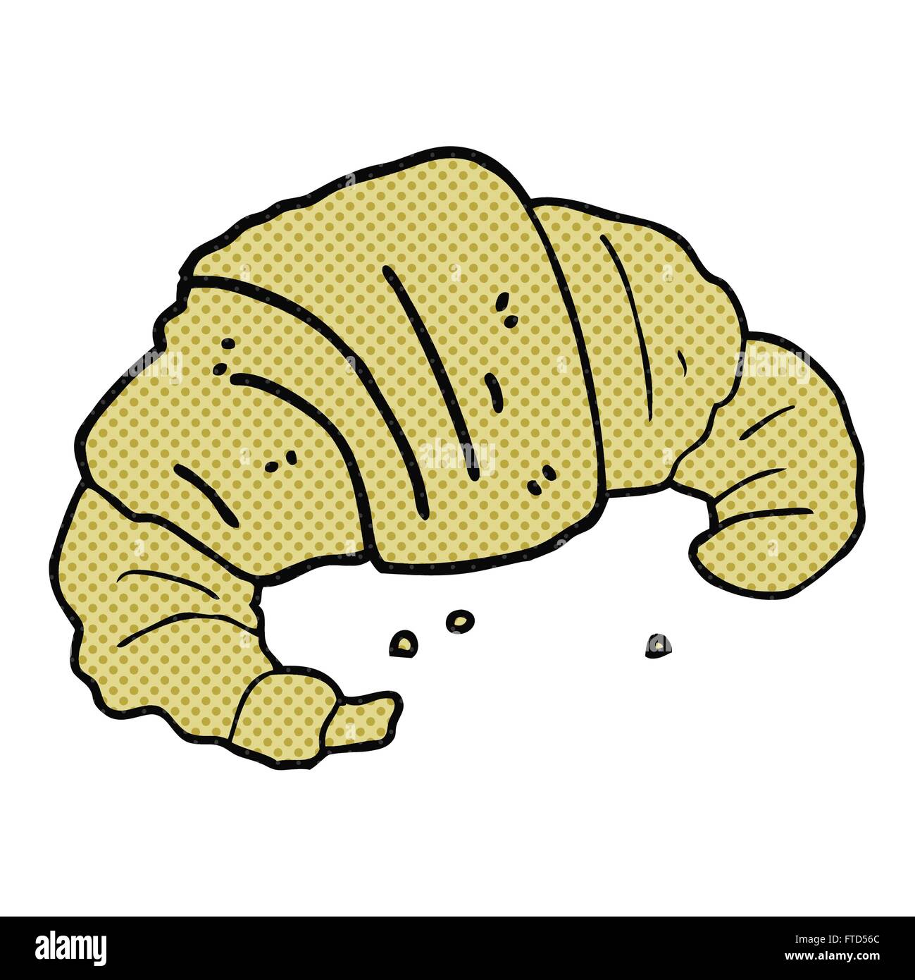 Freehand drawn cartoon croissant hi-res stock photography and images ...