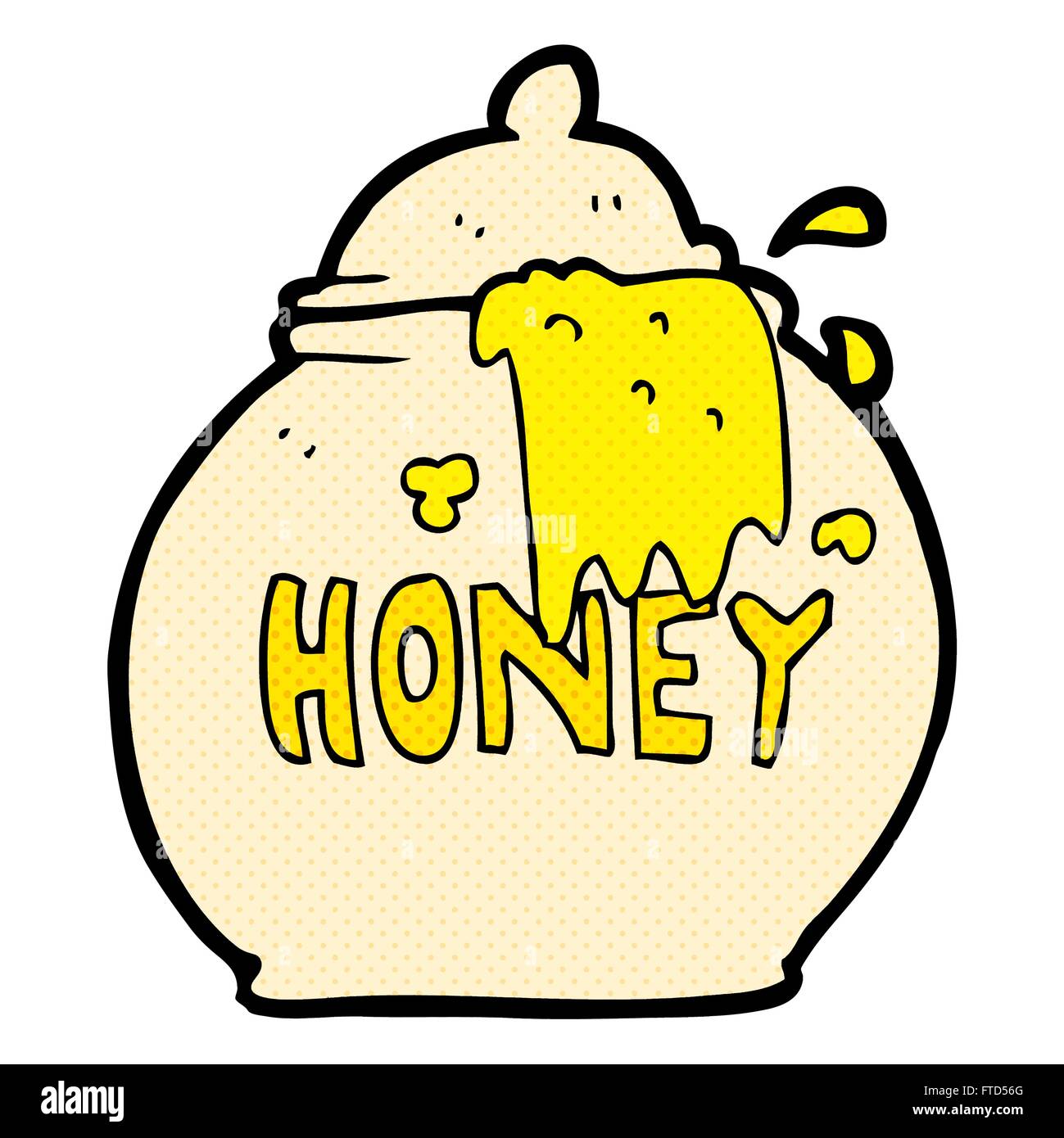 freehand drawn cartoon honey pot Stock Vector Image & Art - Alamy