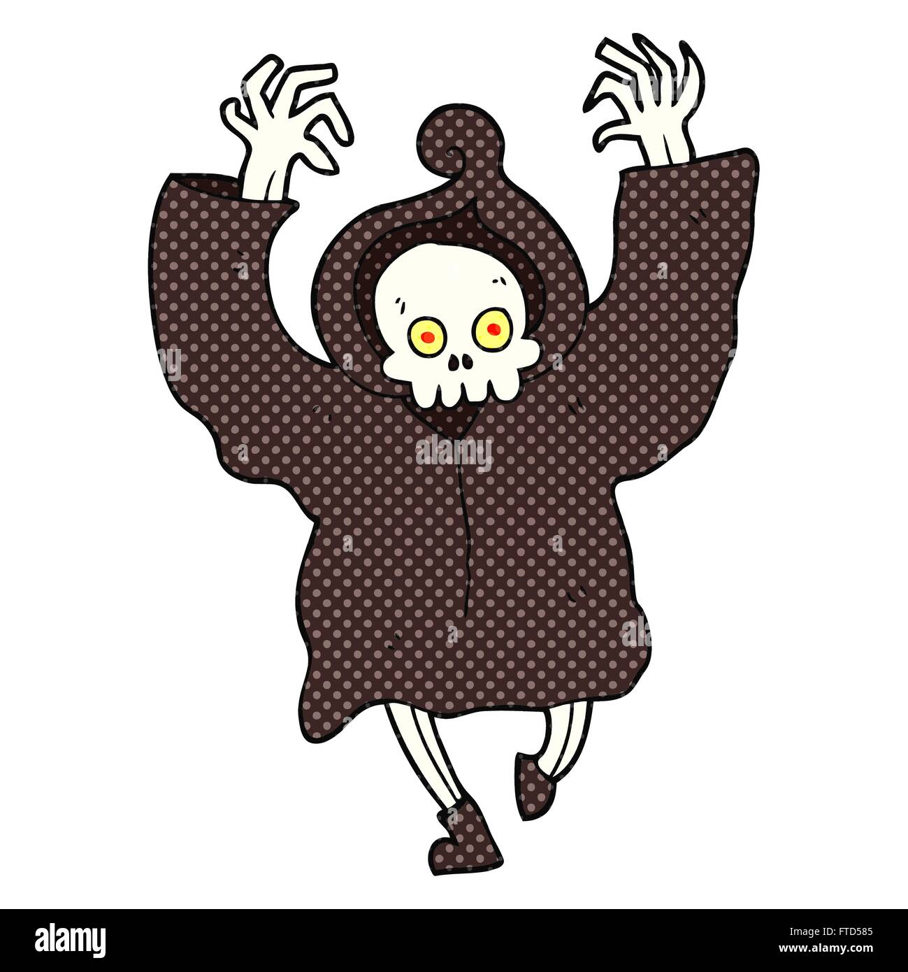 freehand drawn cartoon dancing death skeleton Stock Vector Image & Art ...