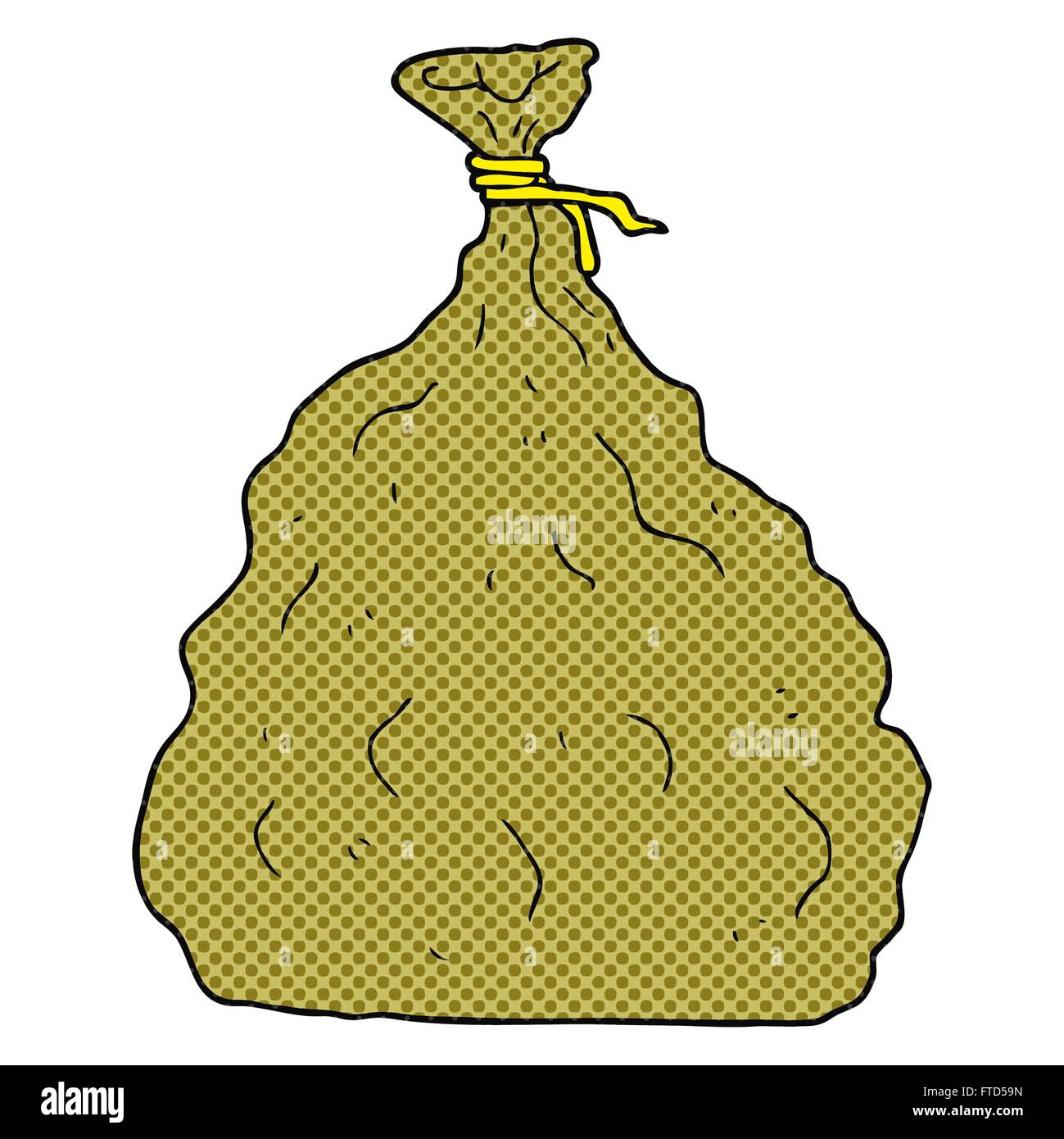 freehand drawn cartoon tied sack Stock Vector Image & Art - Alamy