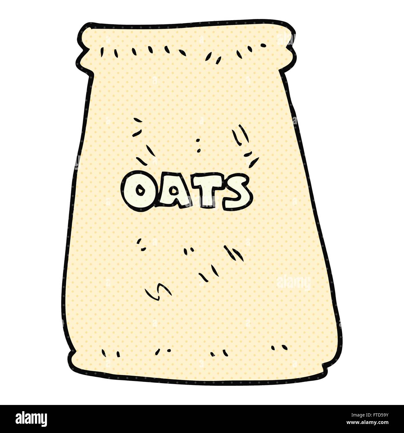 freehand drawn cartoon bag of oats Stock Vector Image & Art - Alamy