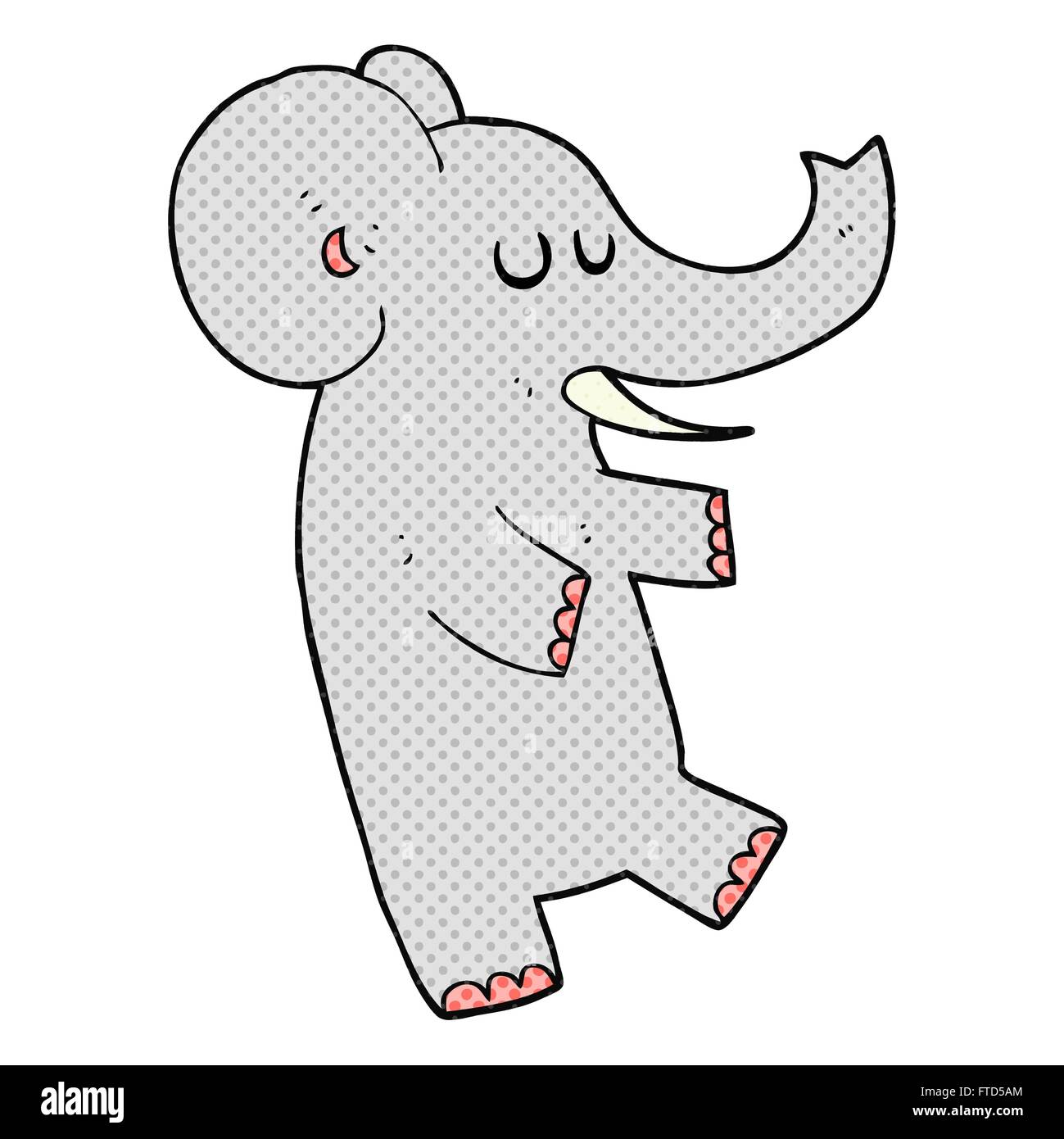 freehand drawn cartoon dancing elephant Stock Vector Image & Art - Alamy