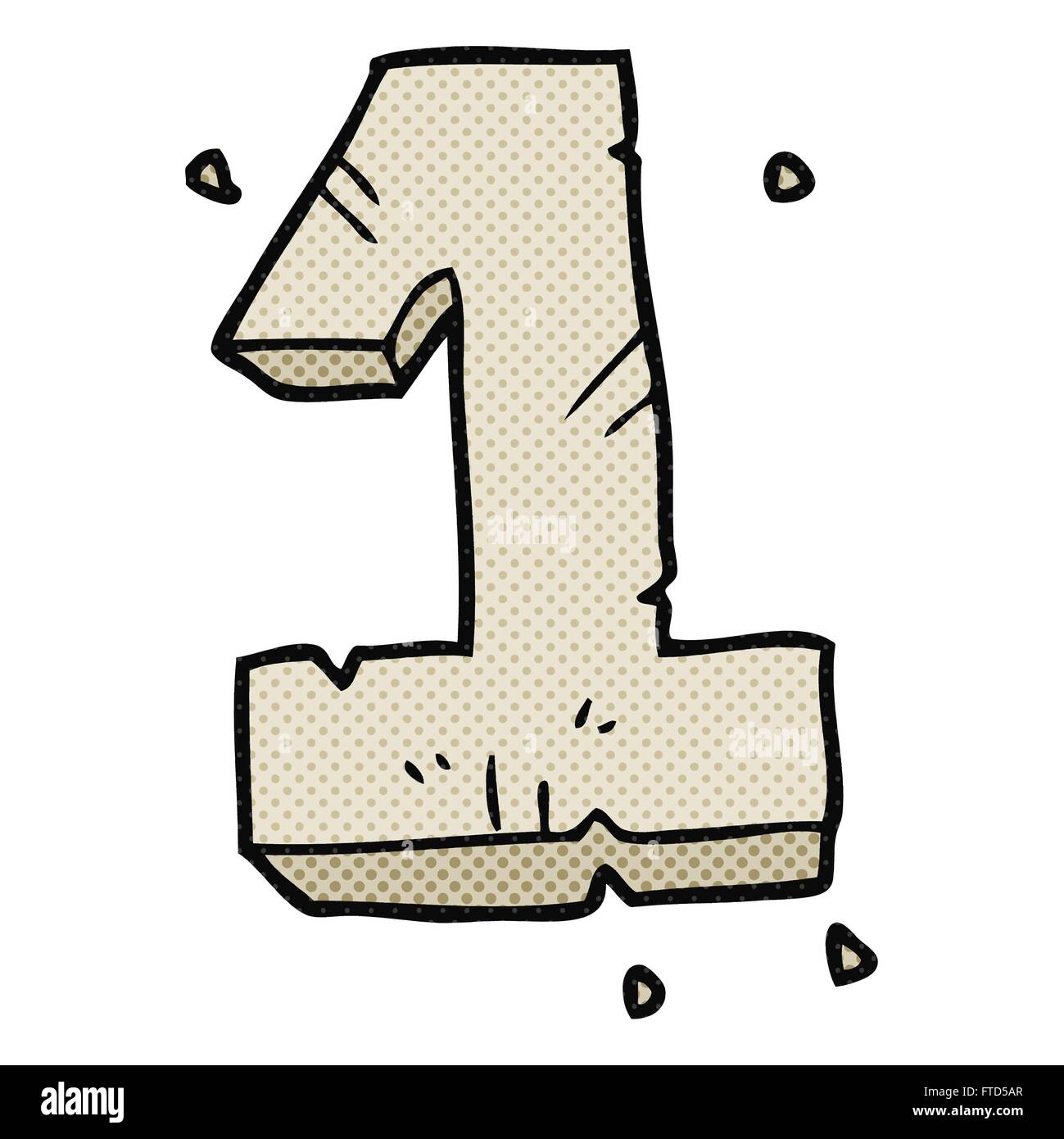 freehand drawn cartoon stone number one Stock Vector Image & Art - Alamy