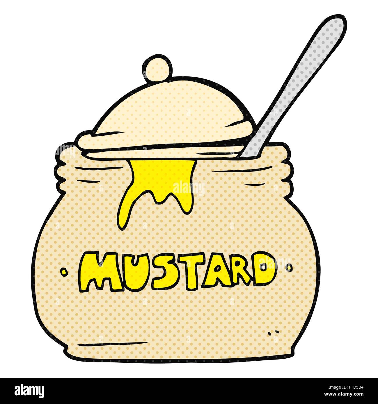 freehand drawn cartoon mustard pot Stock Vector Image & Art - Alamy