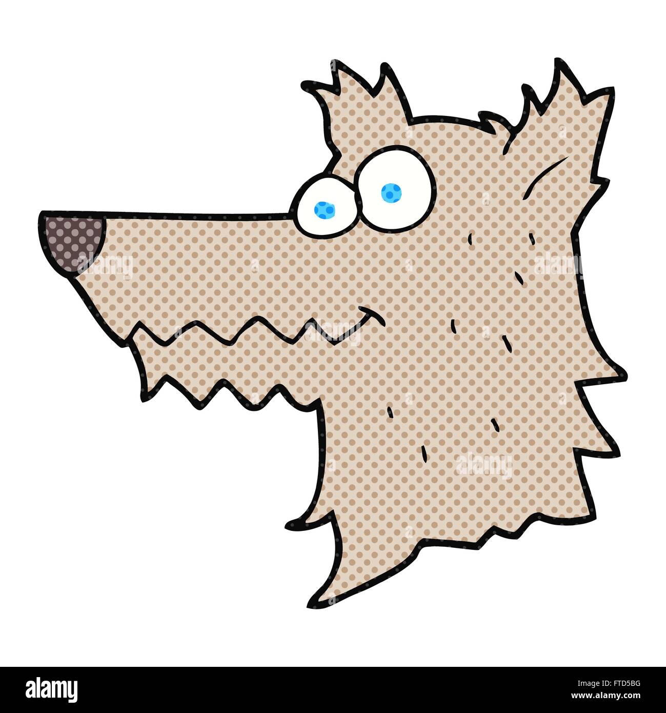 Freehand drawn cartoon wolf head Stock Vector Images - Alamy