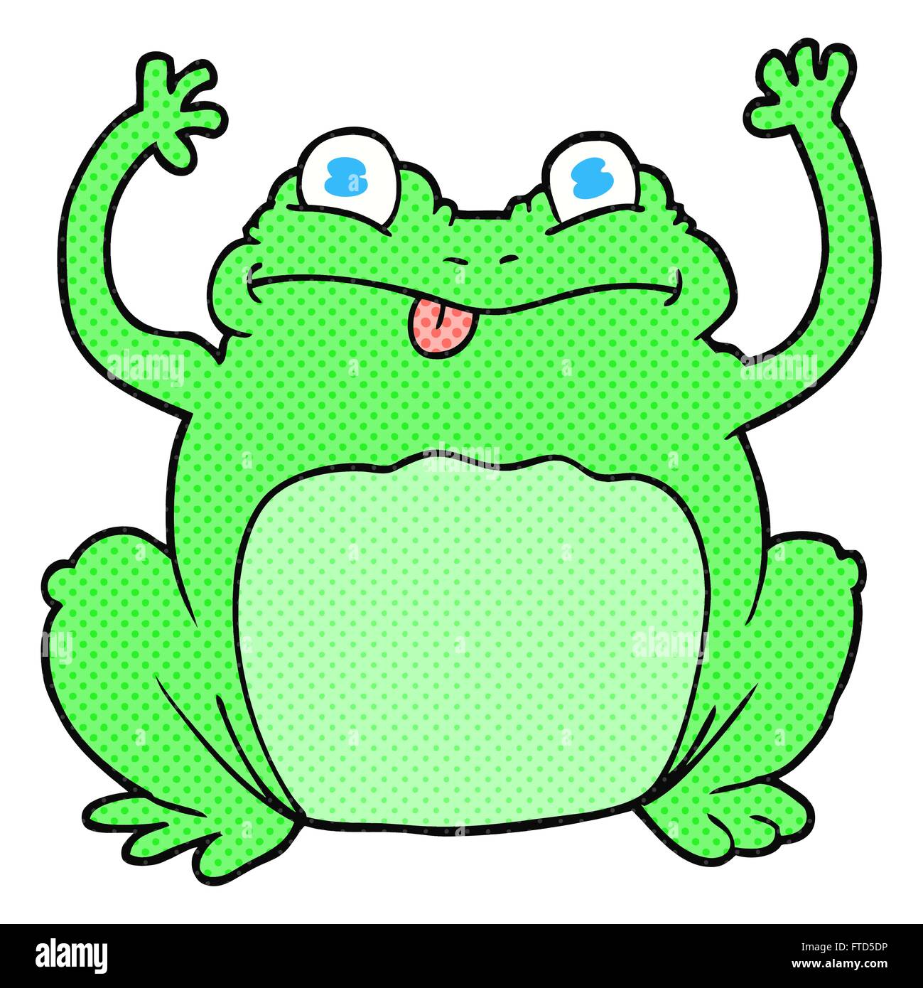 freehand drawn cartoon funny frog Stock Vector Image & Art - Alamy
