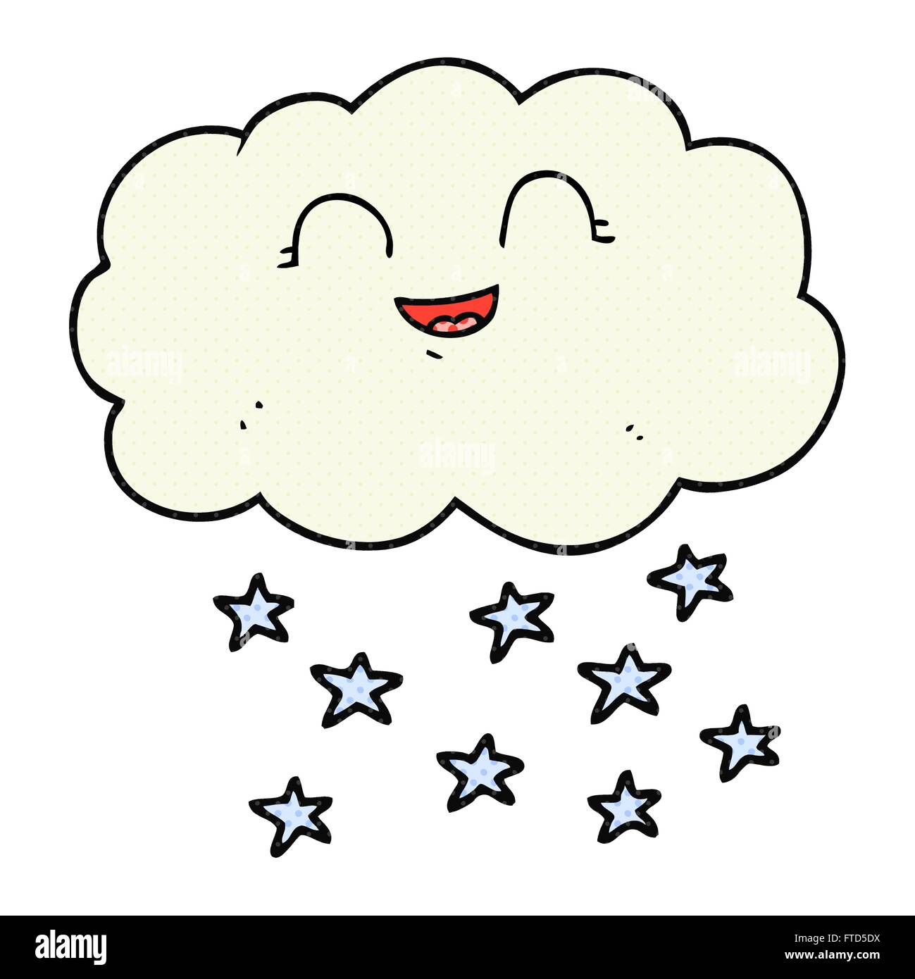 freehand drawn cartoon cloud snowing Stock Vector Image & Art - Alamy