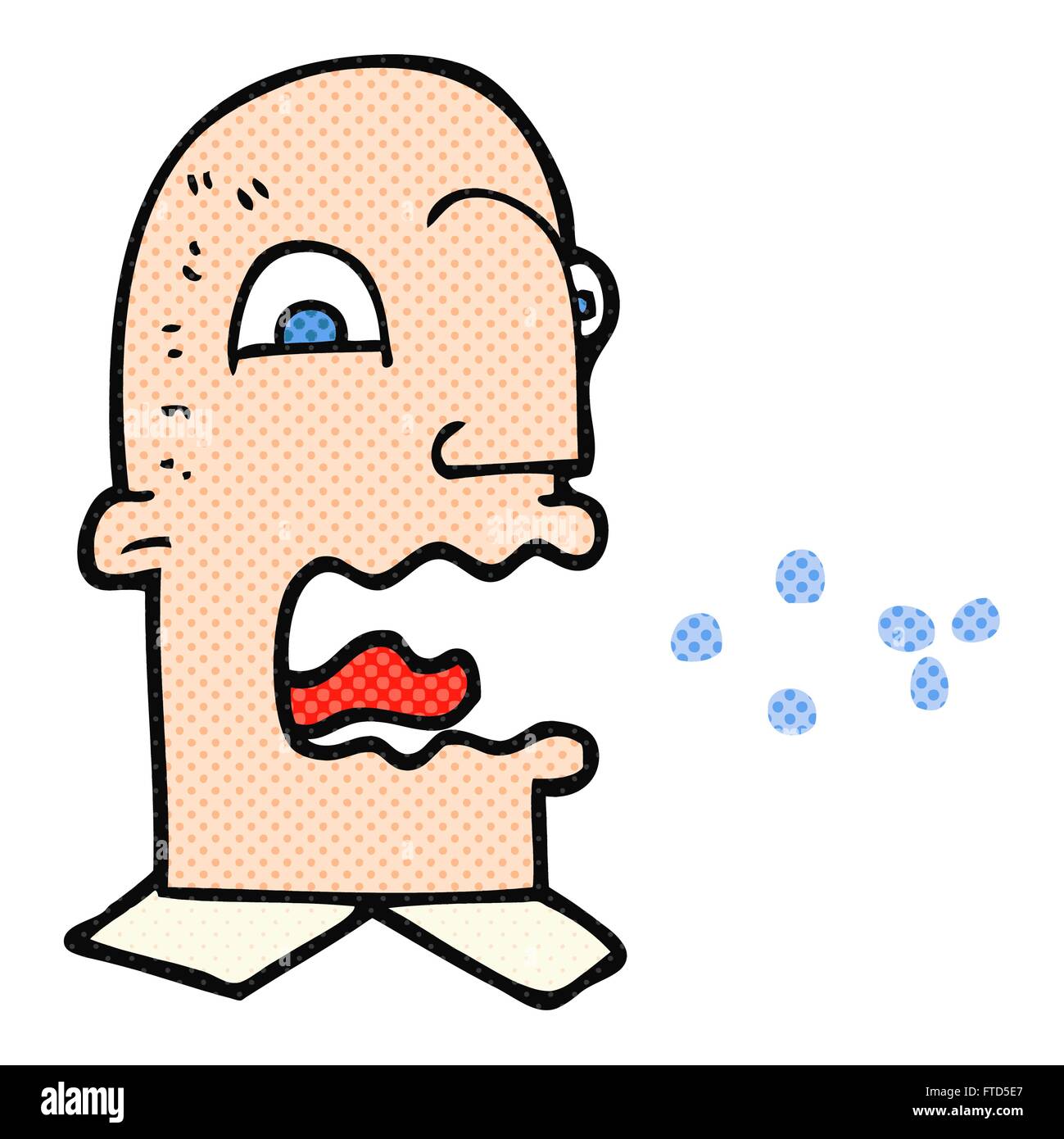 freehand drawn cartoon burping man Stock Vector Image & Art - Alamy