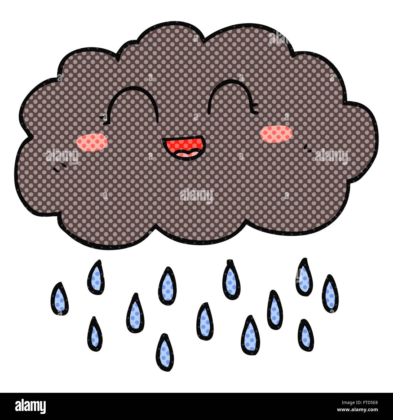 freehand drawn cartoon rain cloud Stock Vector Image & Art - Alamy