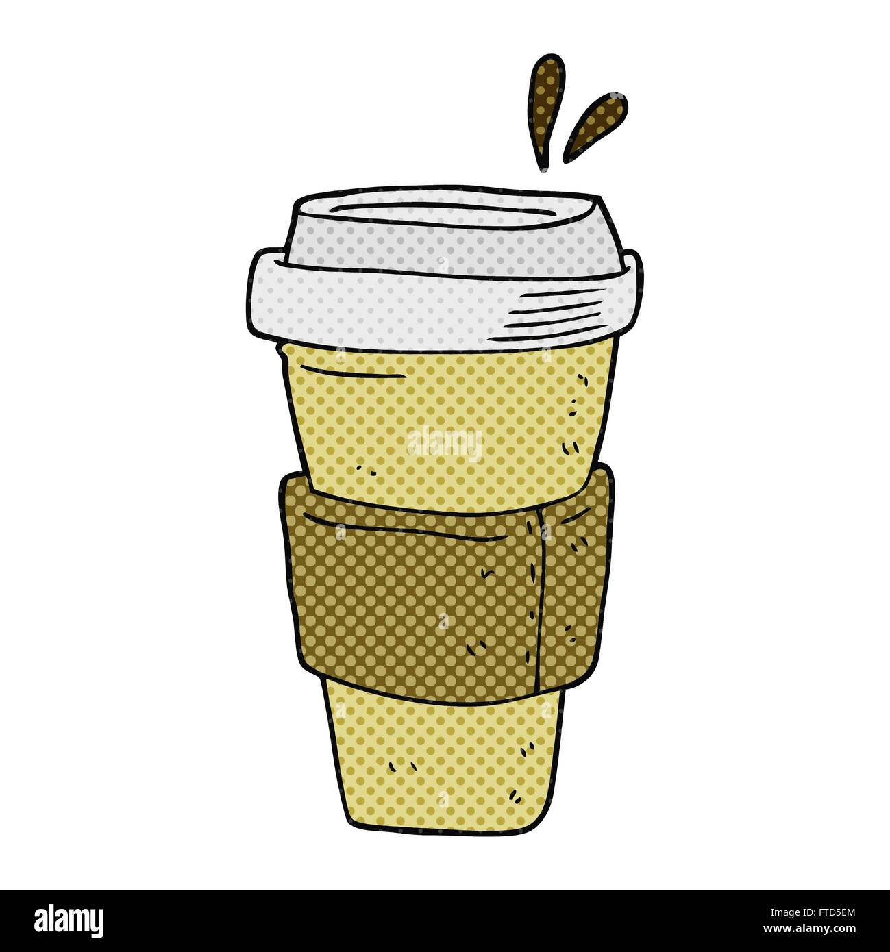 Coffee take away cute Stock Vector Images - Alamy