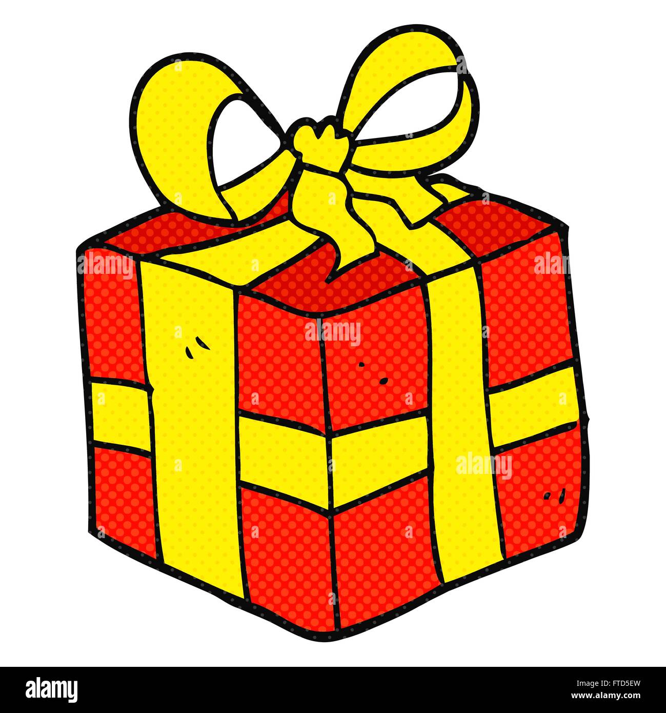 freehand drawn cartoon christmas present Stock Vector Image & Art - Alamy