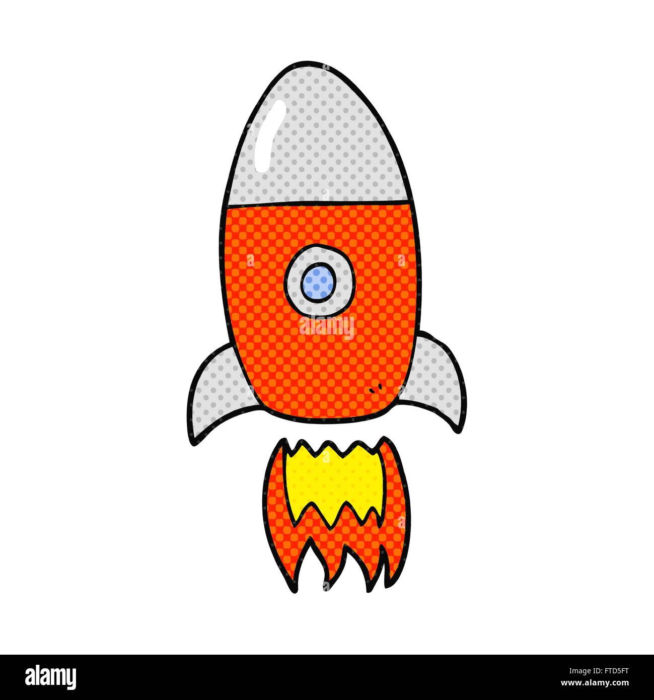 freehand drawn cartoon flying rocket Stock Vector Image & Art - Alamy