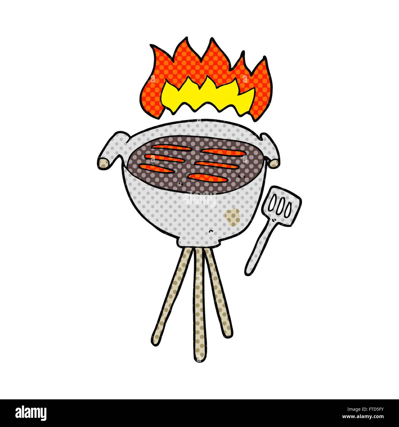 freehand drawn cartoon barbecue Stock Vector Image & Art - Alamy