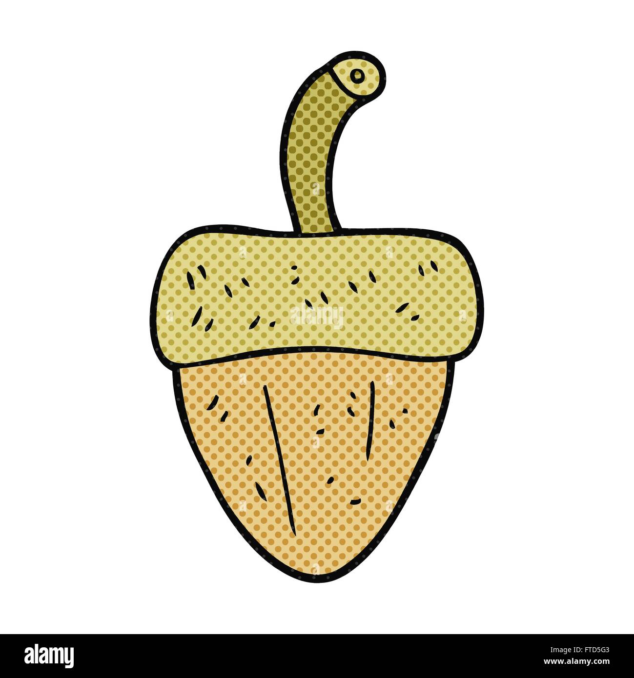 freehand drawn cartoon acorn Stock Vector Image & Art - Alamy