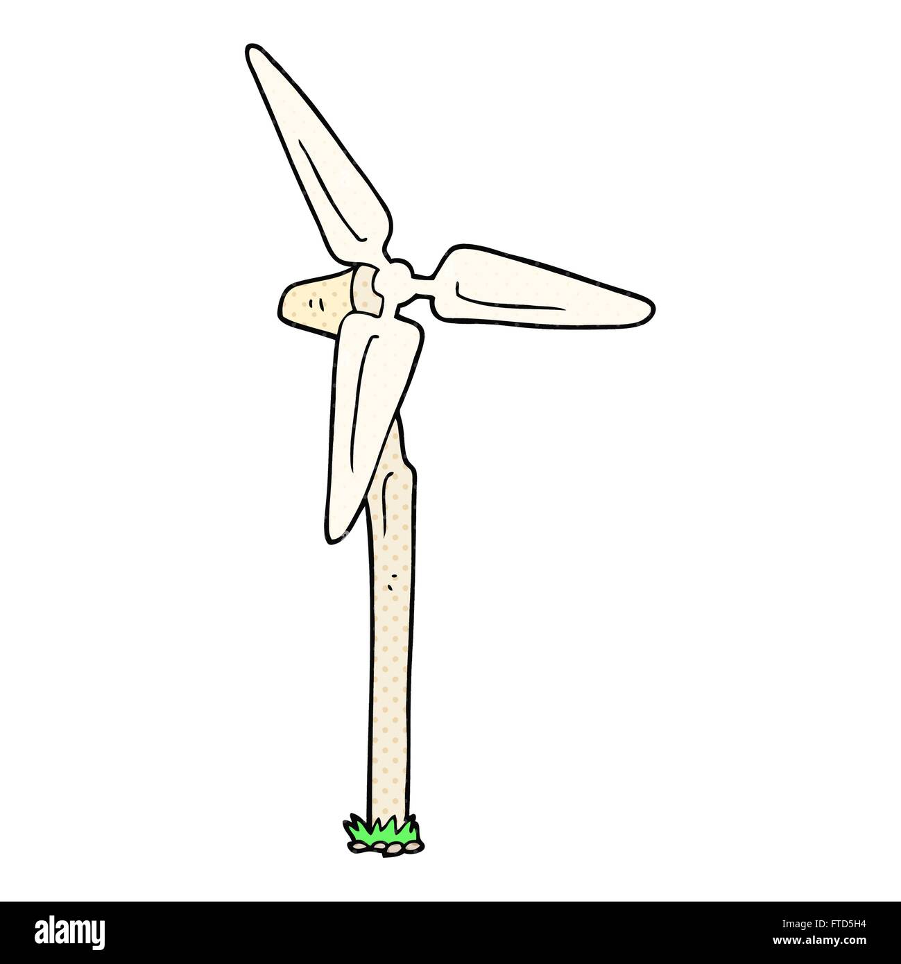 freehand drawn cartoon wind farm windmill Stock Vector Image & Art - Alamy