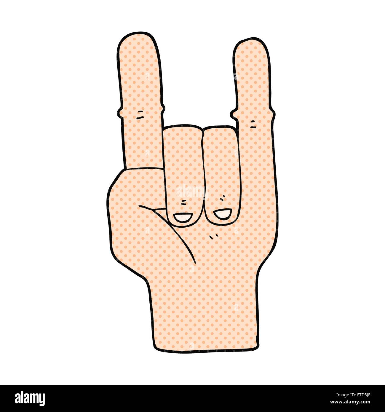 freehand drawn cartoon devil horns hand symbol Stock Vector Image & Art ...