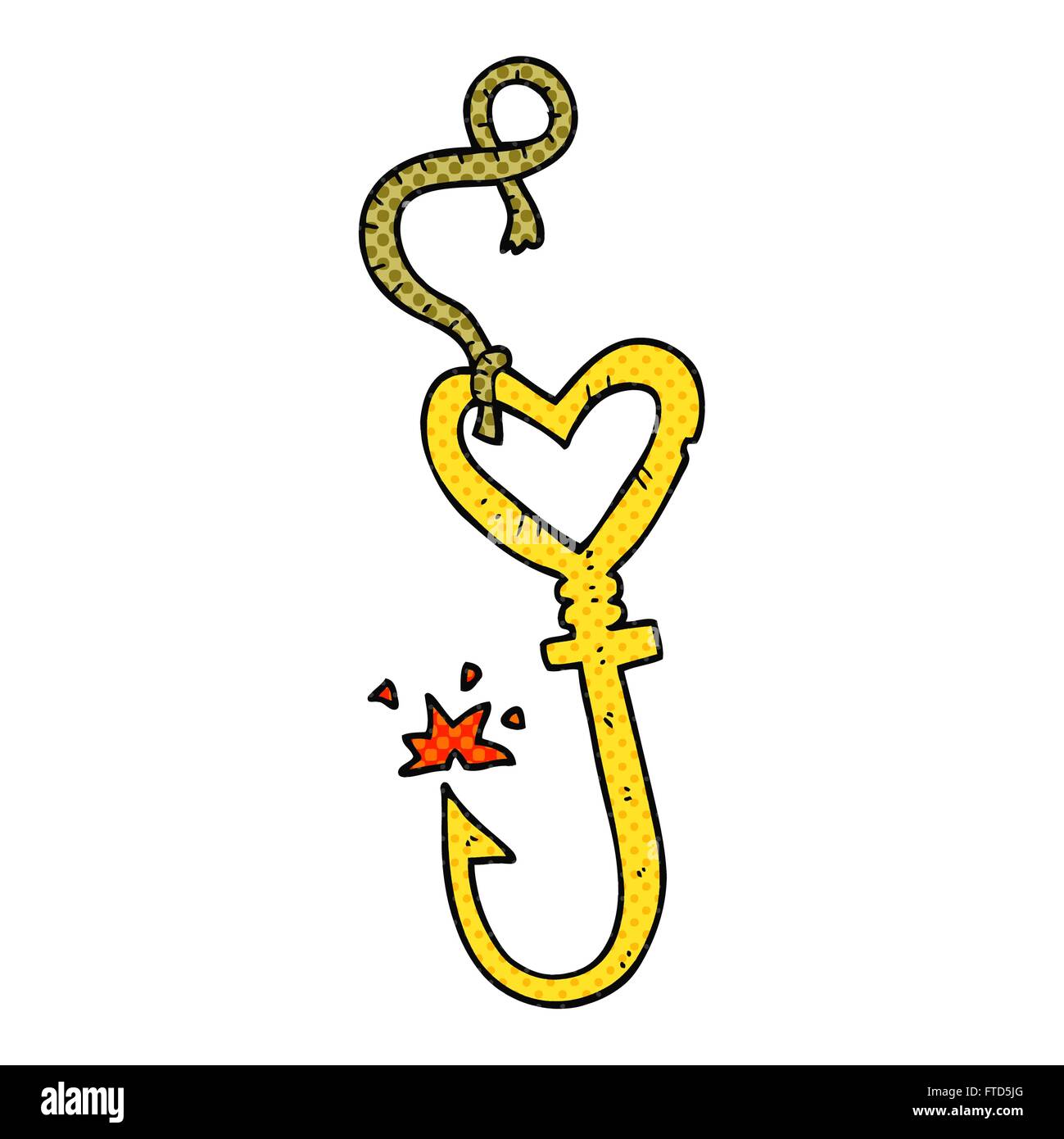 Fishing Hook Heart Vector