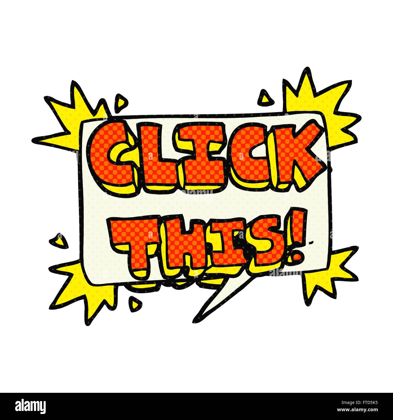 freehand drawn cartoon click here sign Stock Vector Image & Art - Alamy