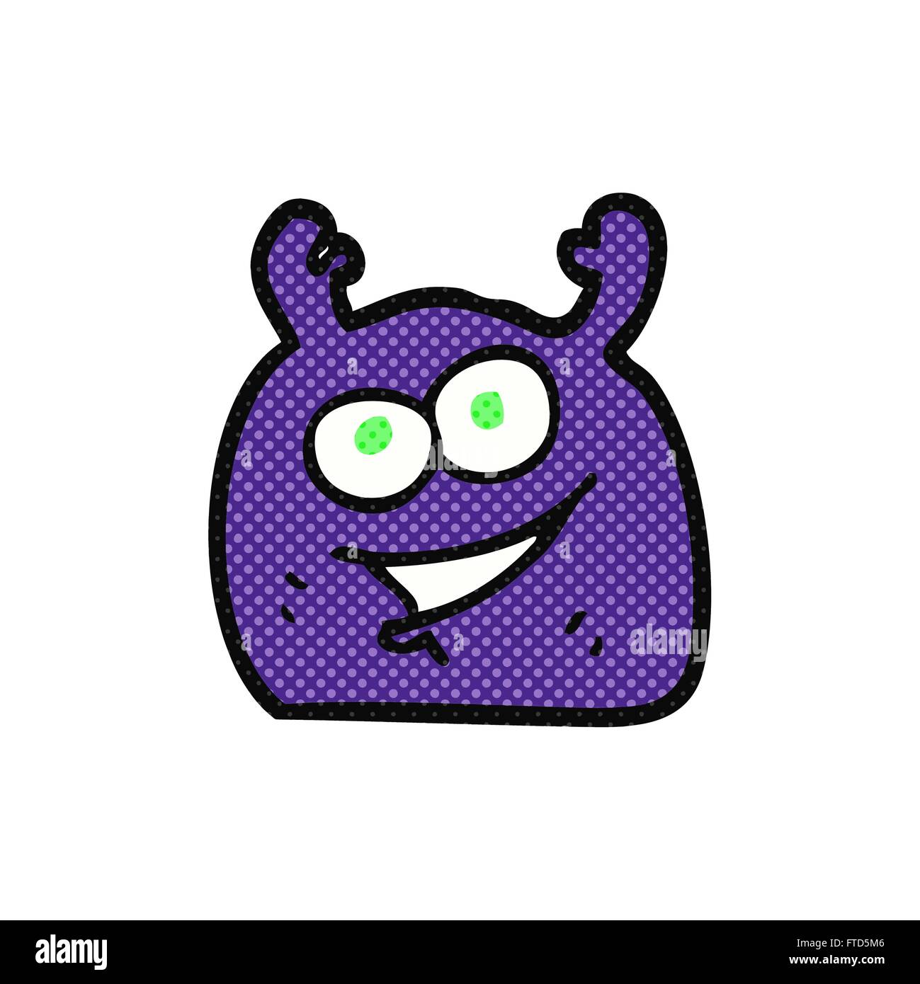 freehand drawn cartoon little alien Stock Vector Image & Art - Alamy