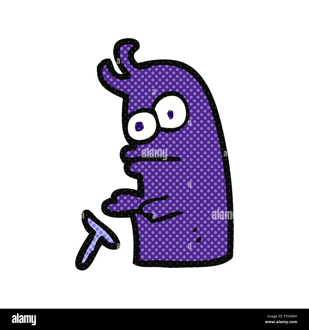 freehand drawn cartoon little alien Stock Vector Image & Art - Alamy