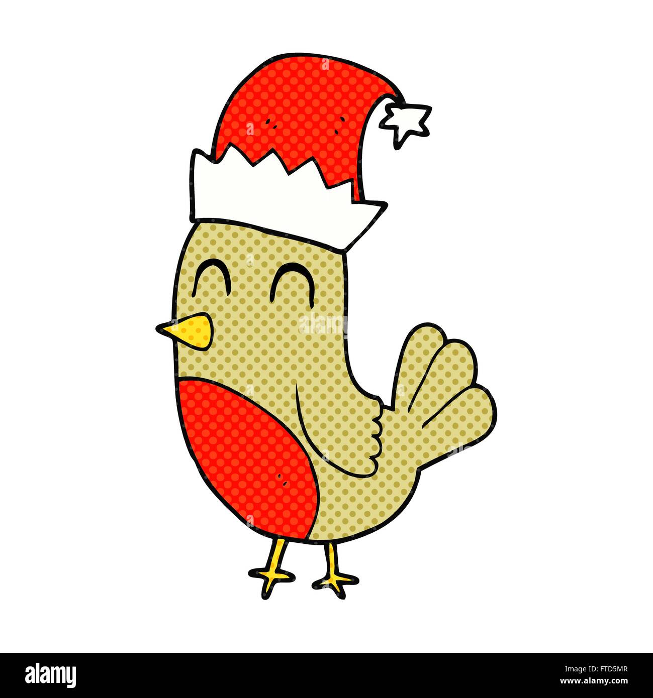 freehand drawn cartoon christmas robin Stock Vector Image & Art - Alamy