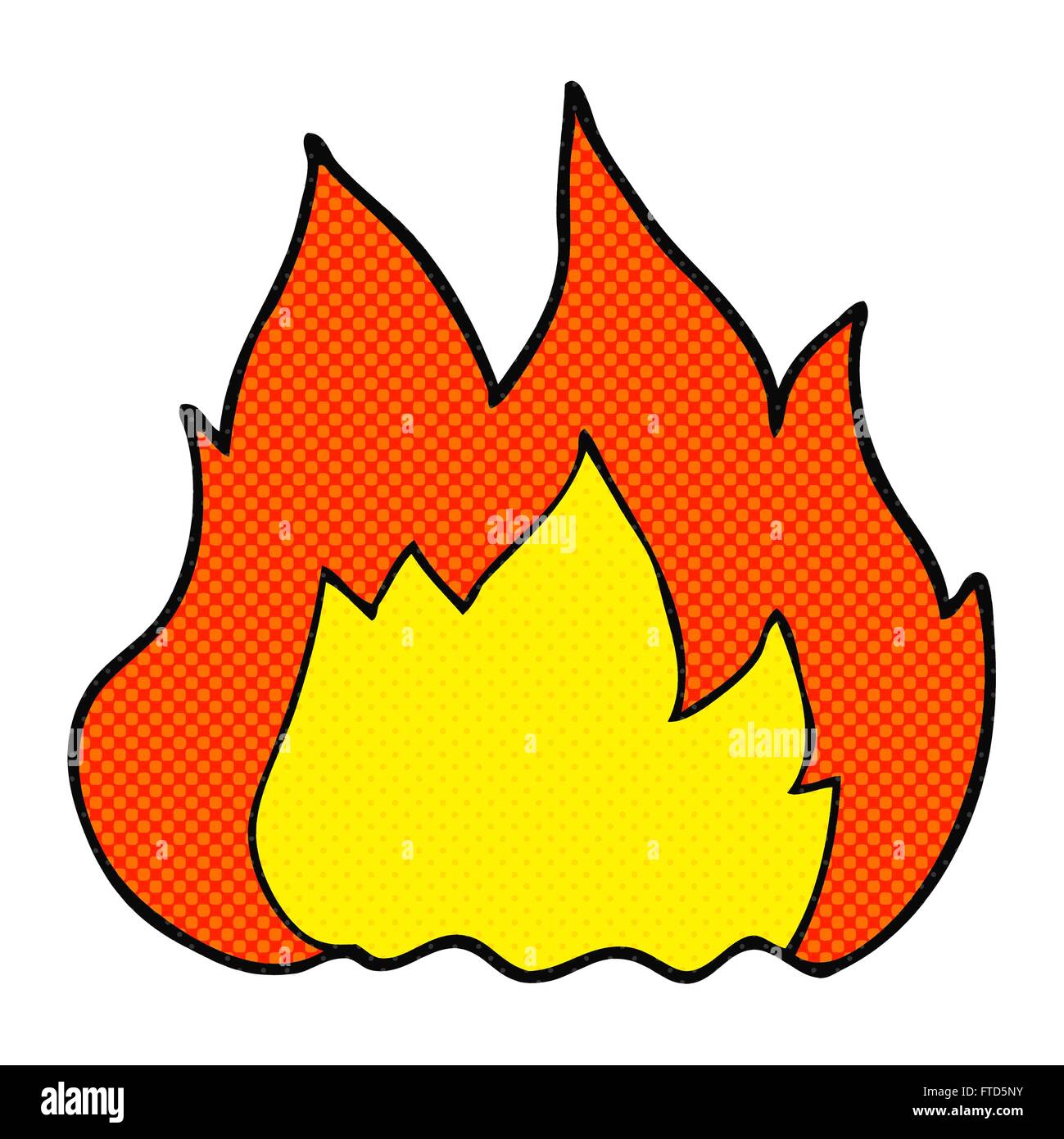 freehand drawn cartoon fire Stock Vector Image & Art - Alamy