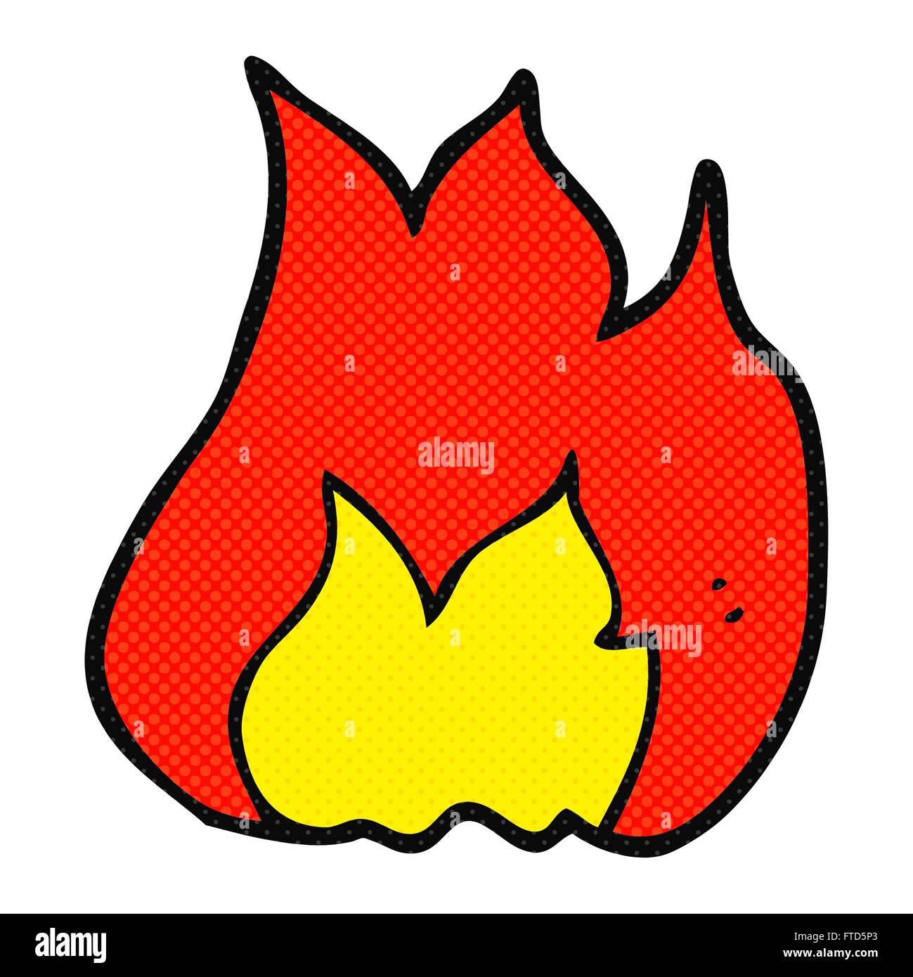 freehand drawn cartoon fire symbol Stock Vector Image & Art - Alamy