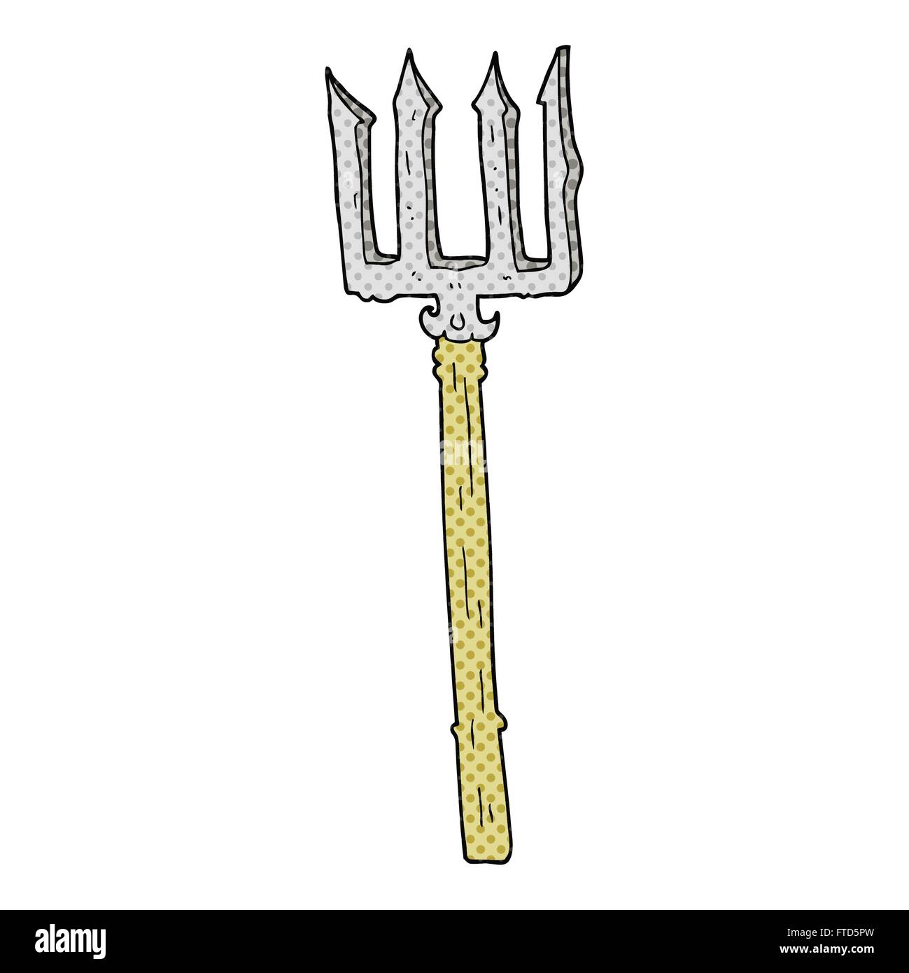 freehand drawn cartoon devil fork Stock Vector Image & Art - Alamy