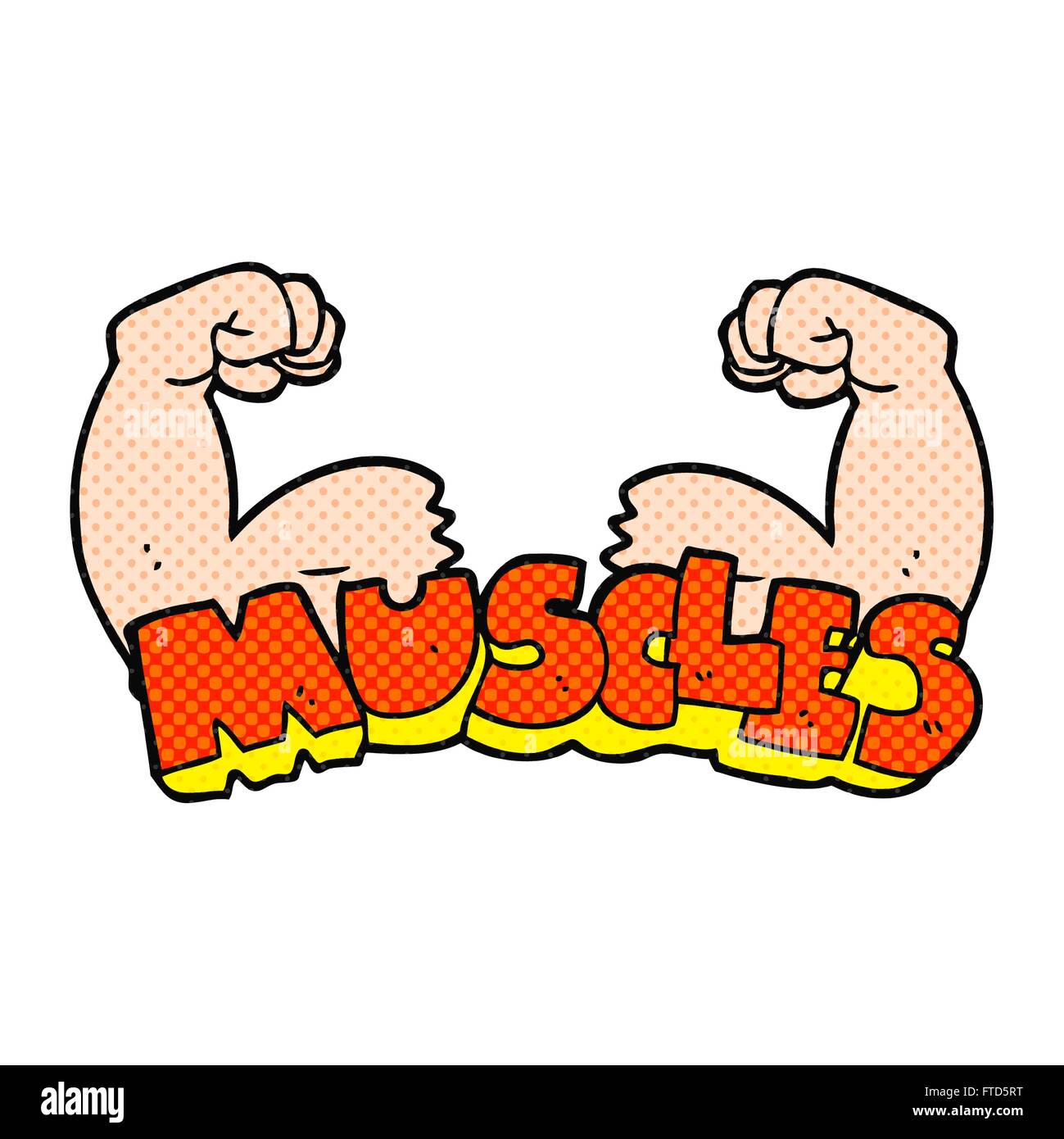 freehand drawn cartoon muscles symbol Stock Vector Image & Art - Alamy