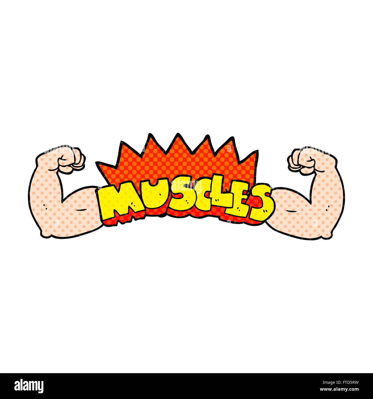 Freehand drawn cartoon muscles symbol hi-res stock photography and ...