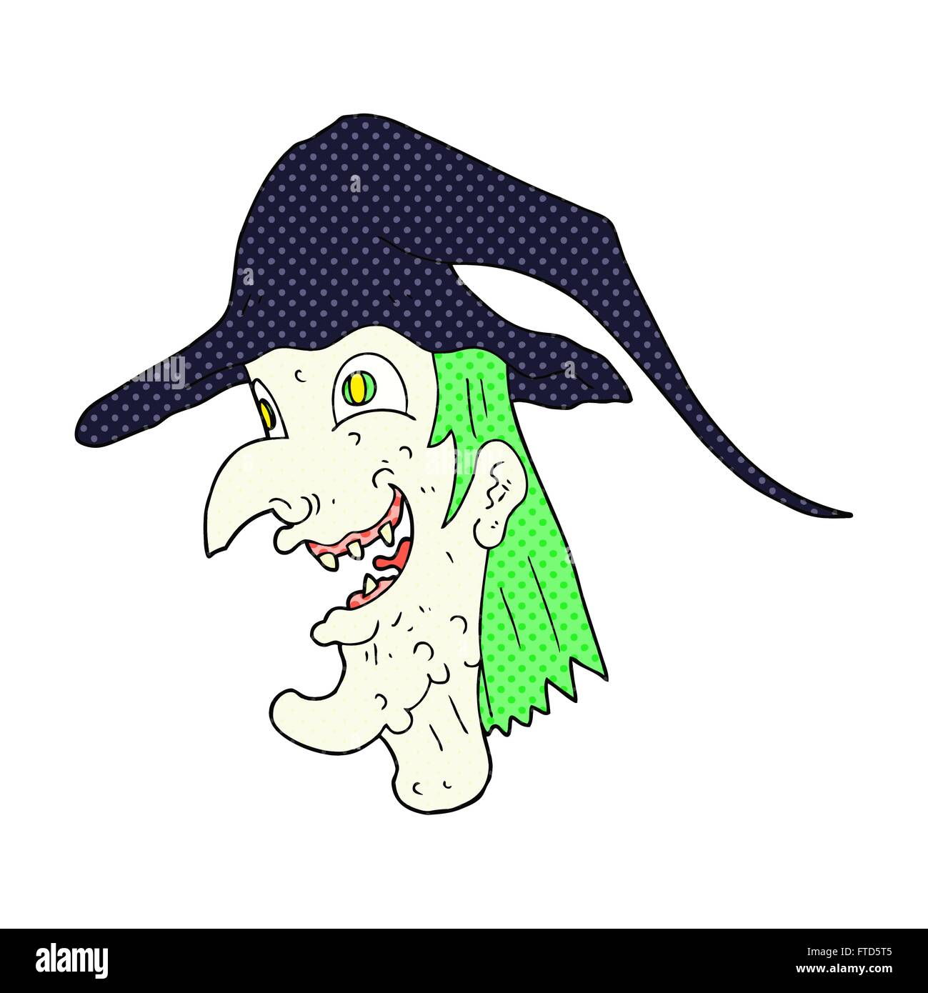 freehand drawn cartoon cackling witch Stock Vector Image & Art - Alamy