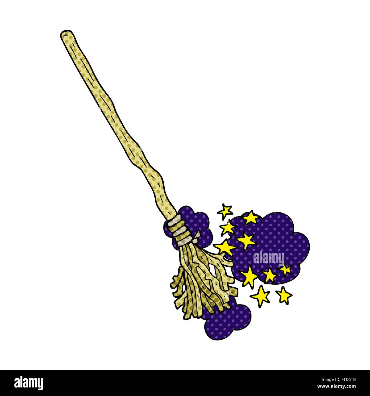freehand drawn cartoon magical broom Stock Vector Image & Art - Alamy
