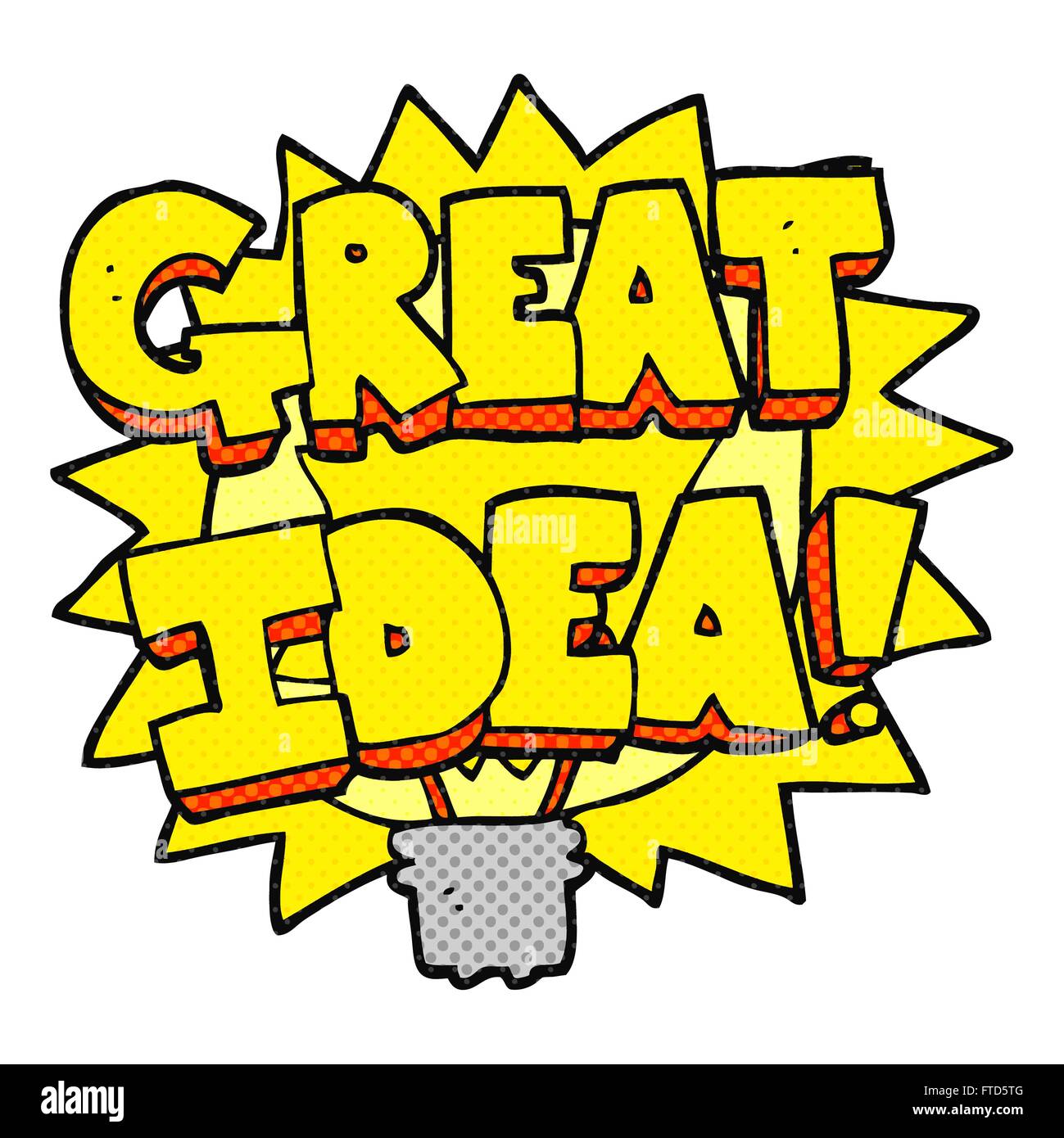 freehand drawn cartoon GREAT IDEA! symbol Stock Vector Image & Art - Alamy