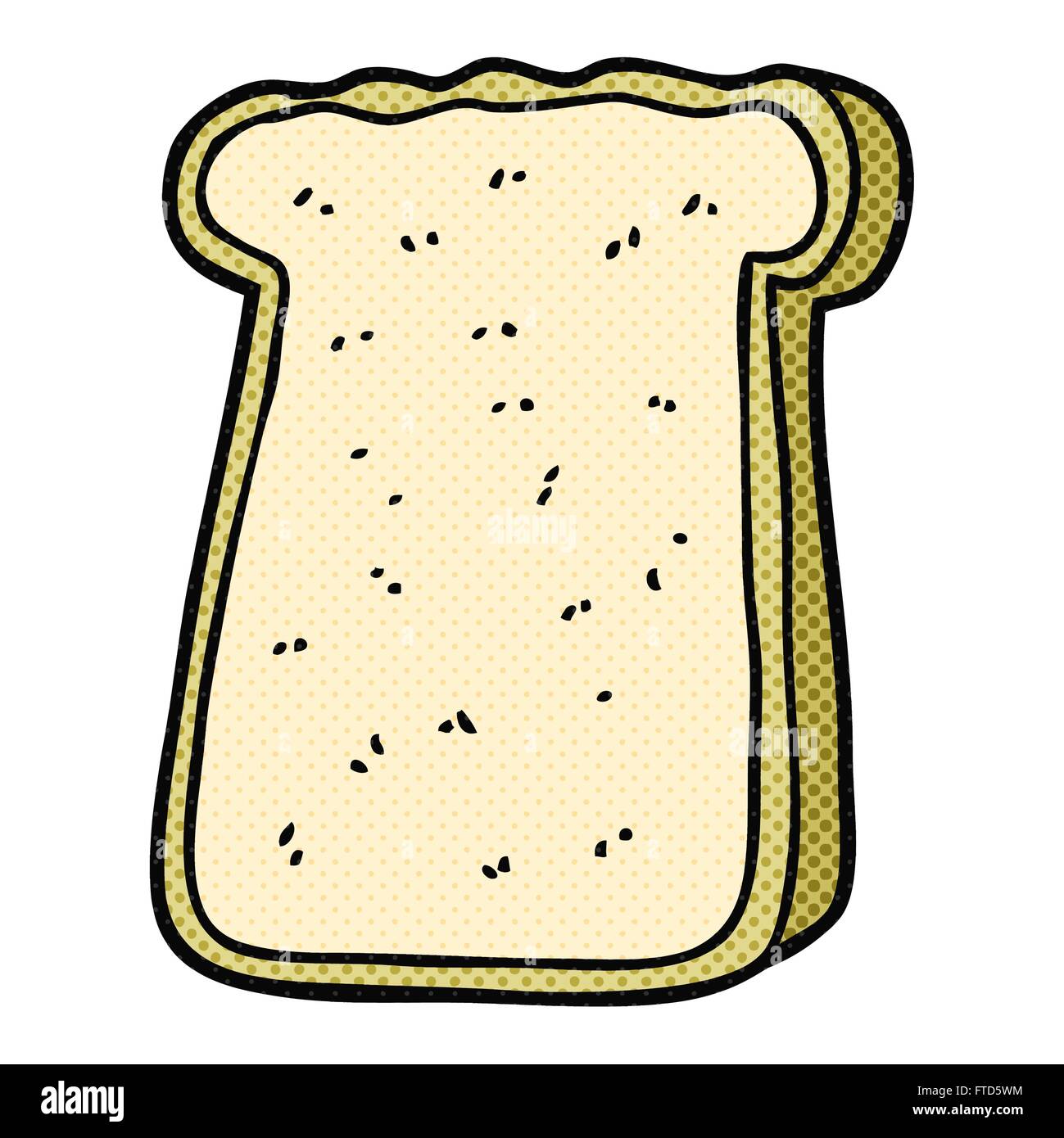 freehand drawn cartoon slice of toast Stock Vector Image & Art - Alamy