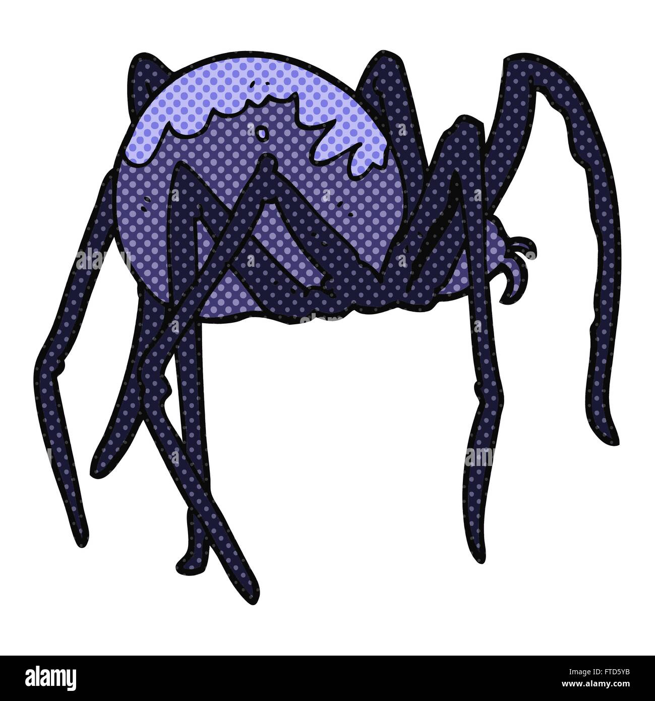 freehand drawn cartoon creepy spider Stock Vector Image & Art - Alamy